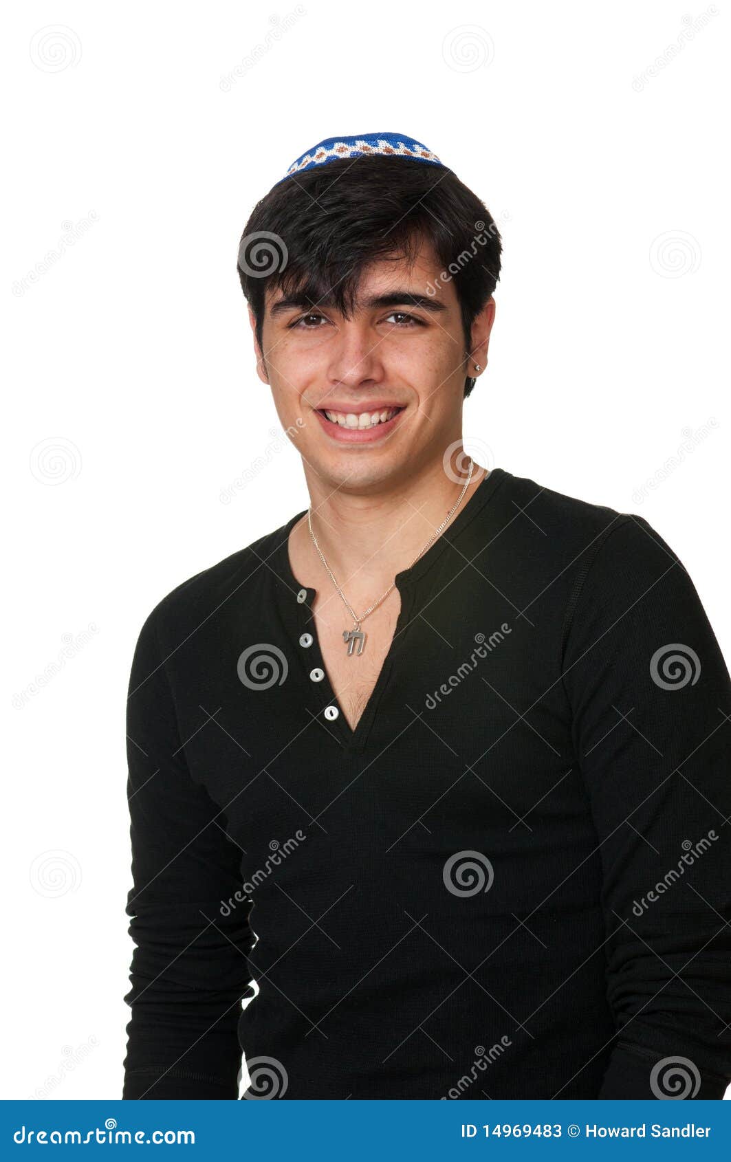 Jeune homme juif beau image stock. Image du séfarade - 14969483