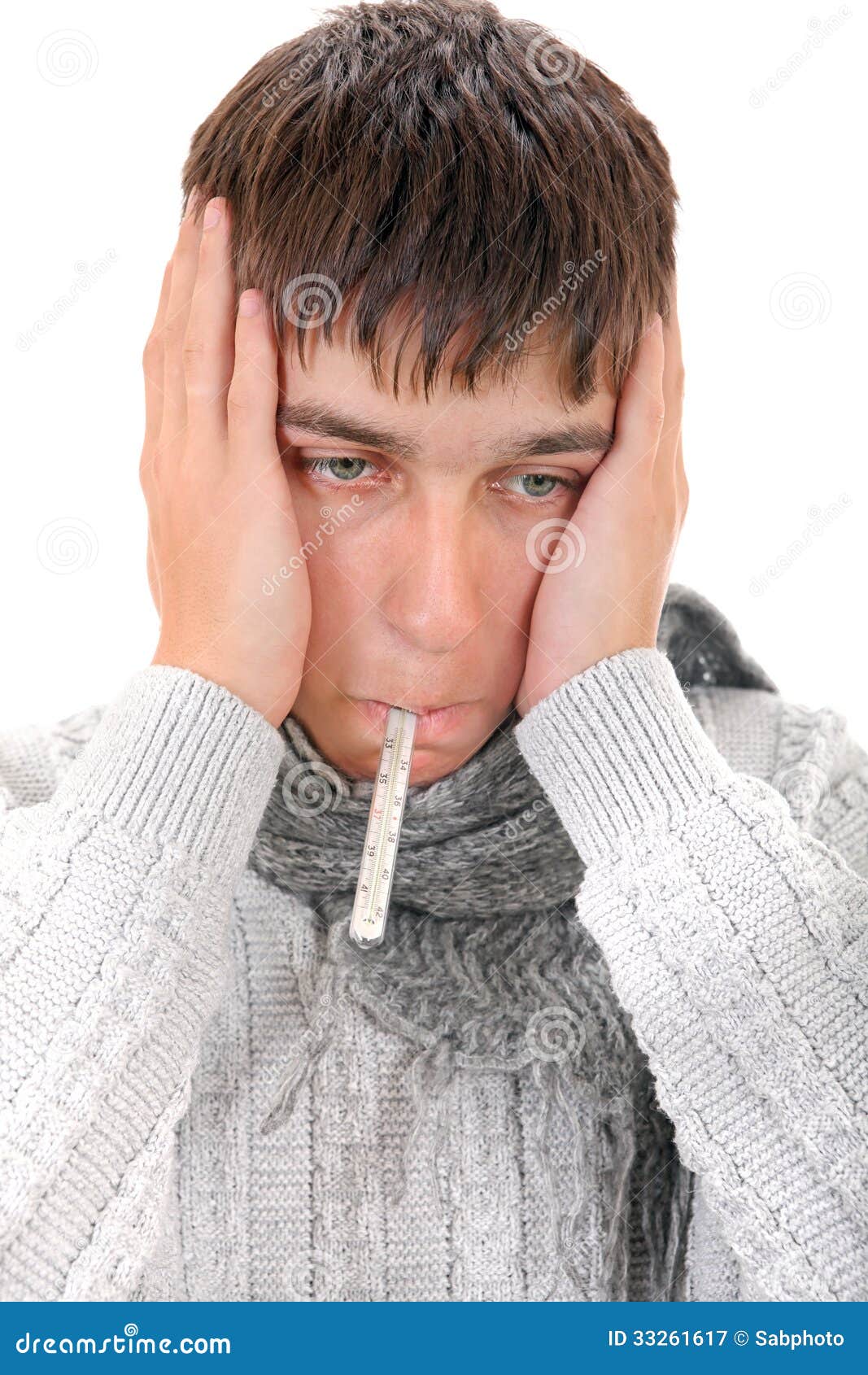 Jeune homme malade image stock. Image du adolescente - 33261617
