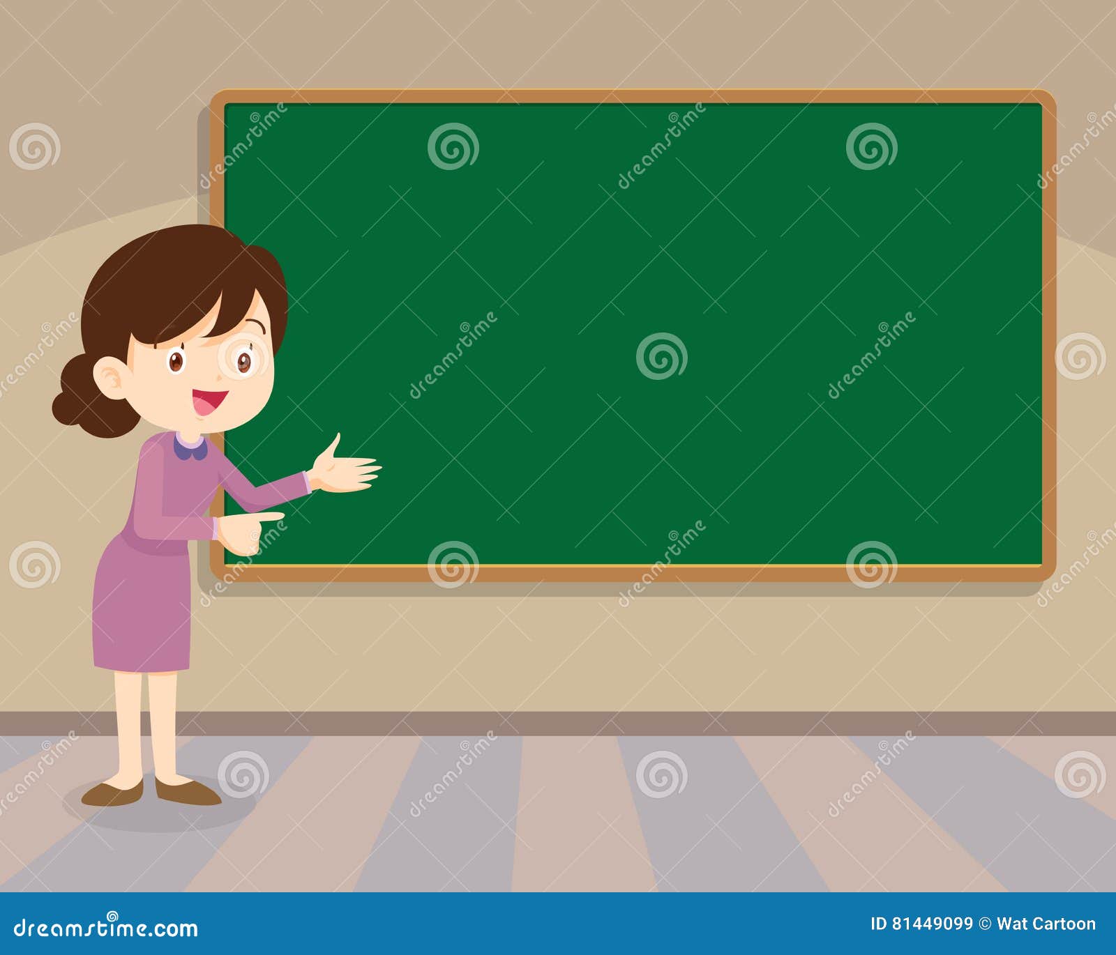 Jeune Professeur Se Tenant Avec Le Tableau Illustration de Vecteur ...