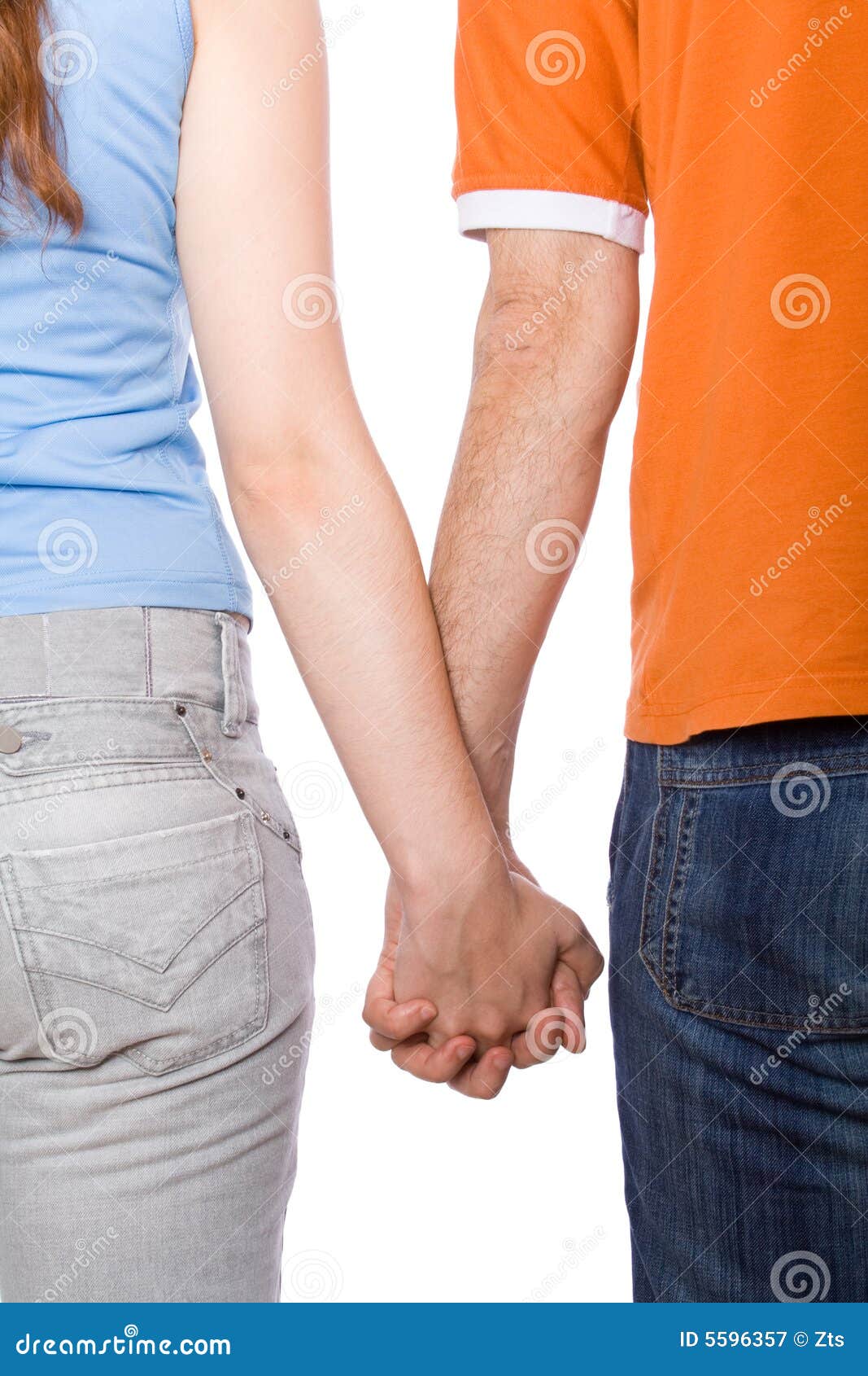 Jeunes Dans Des Mains De Fixation De Couples Damour Image Stock