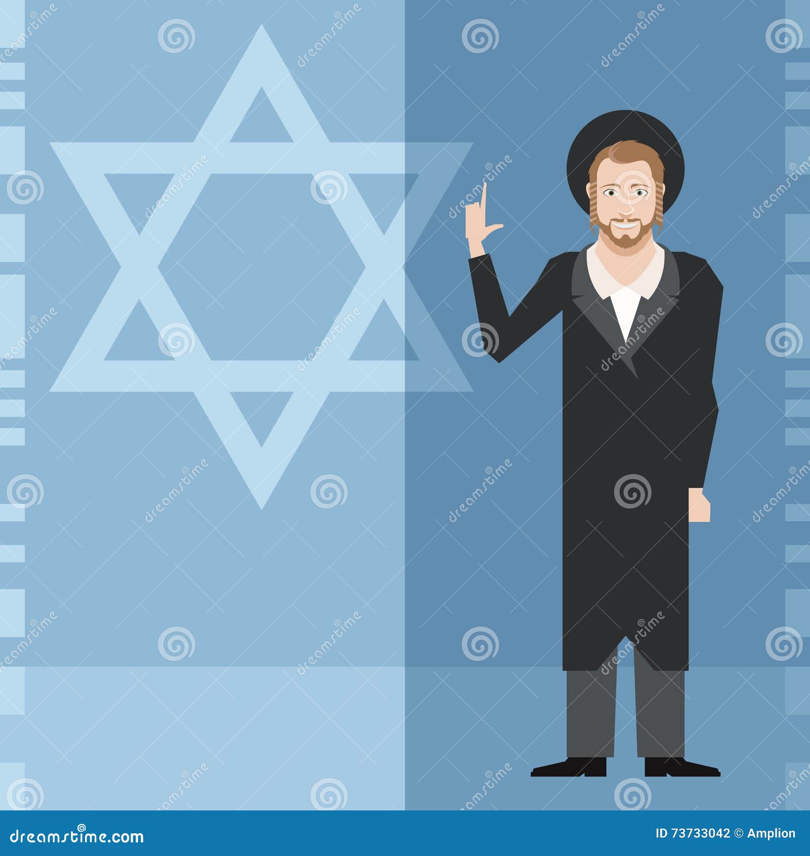 Shema Israel Cartoon Vector | CartoonDealer.com #23033381