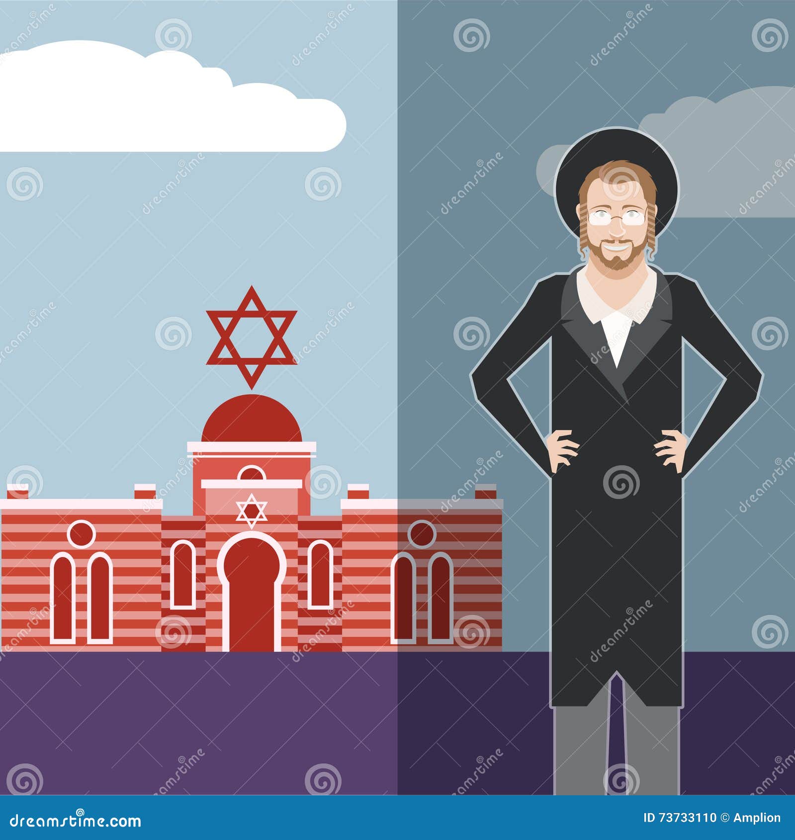 Shema Israel Cartoon Vector | CartoonDealer.com #23033381