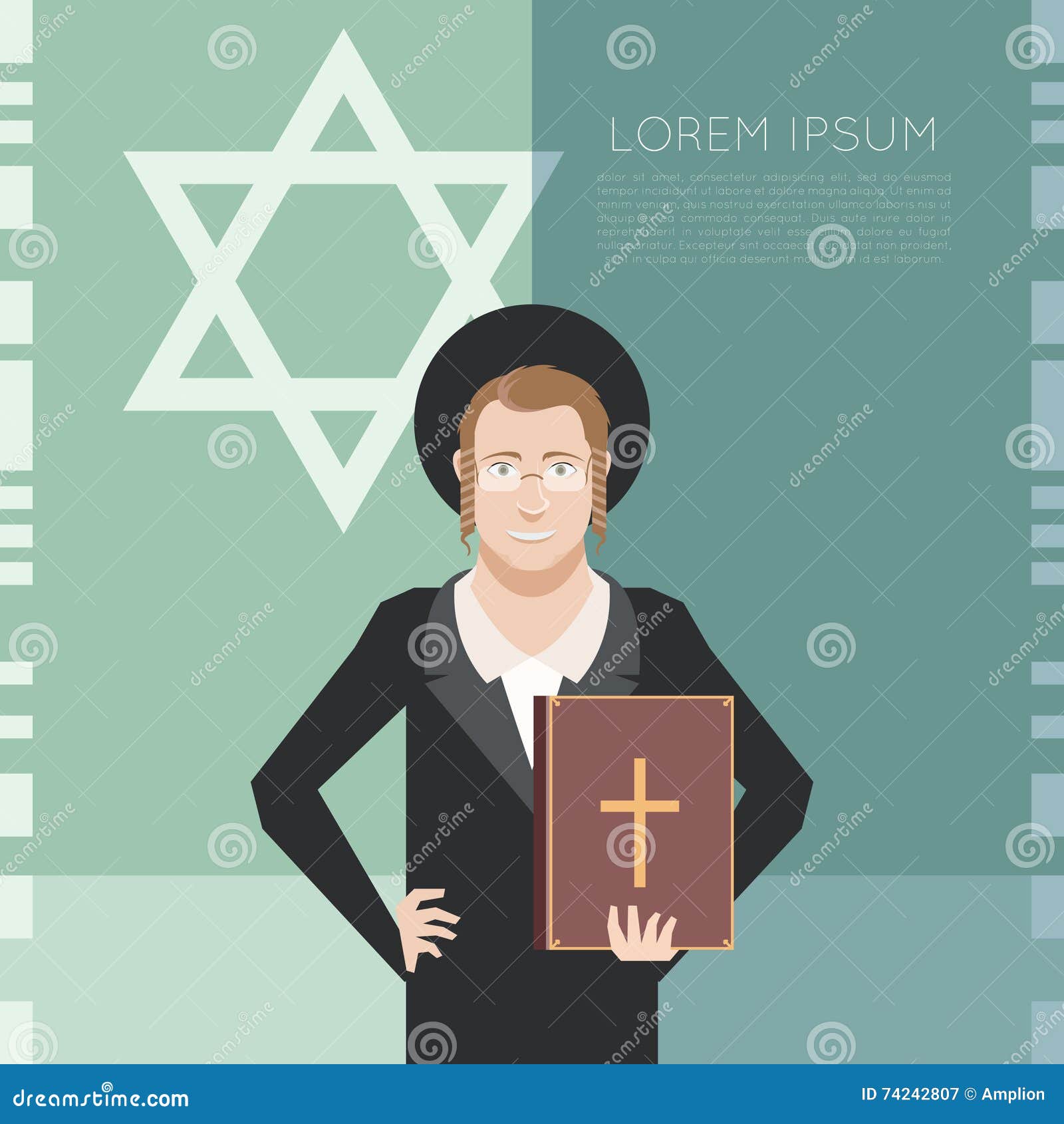 Shema Israel Cartoon Vector | CartoonDealer.com #23033381