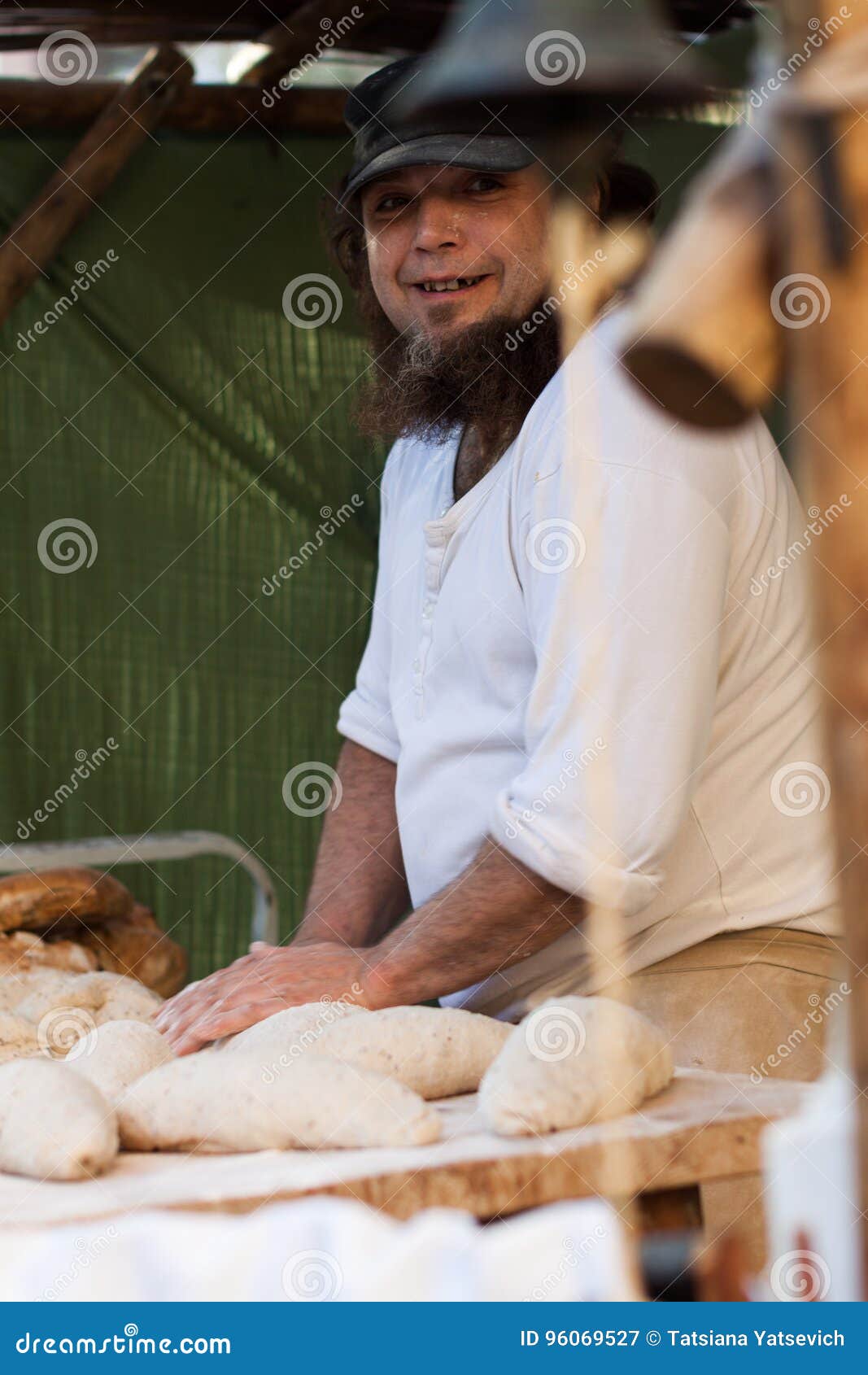 Men braking bread stock image. Image of preparing, occupation - 96069527