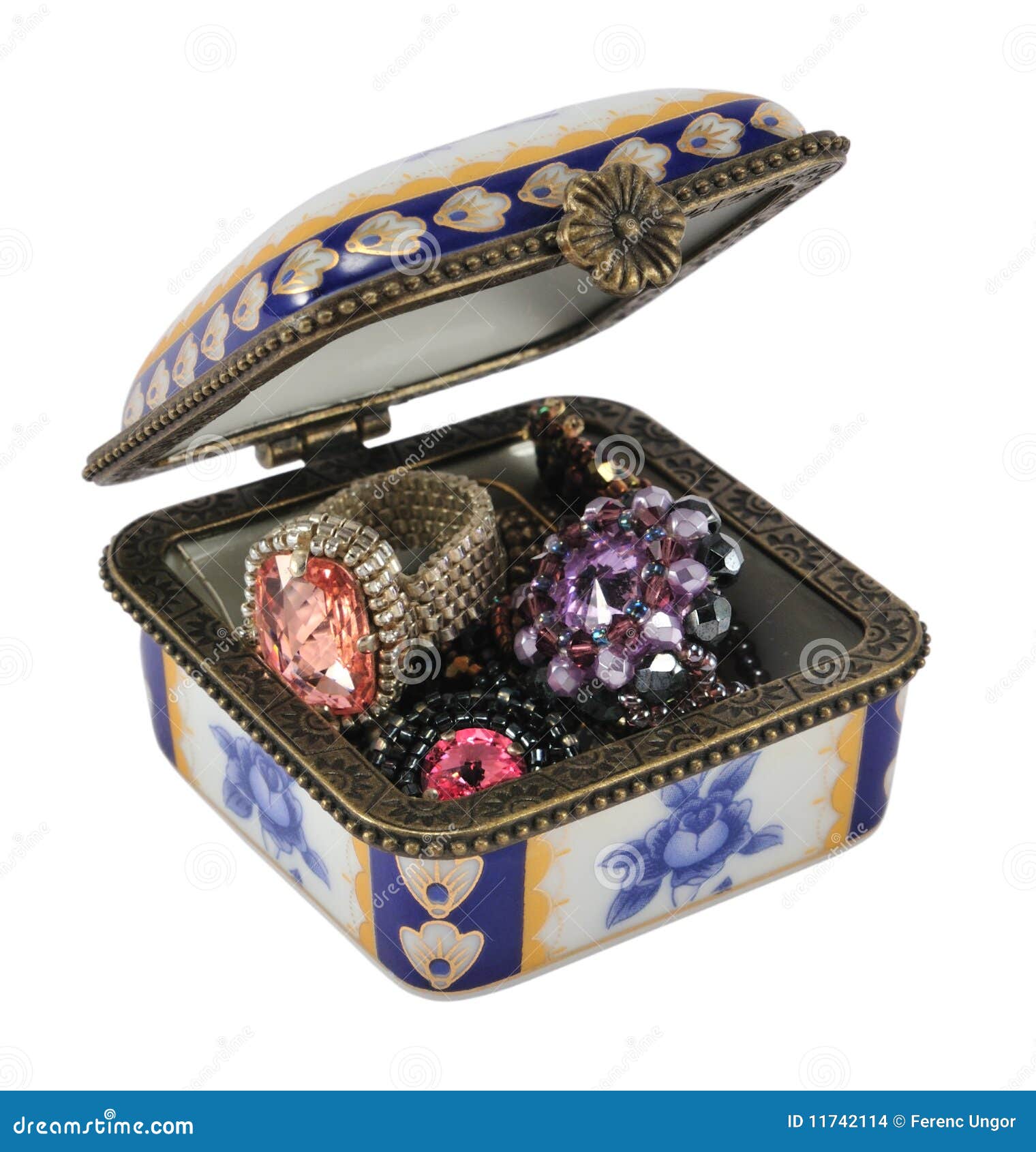 Jewel box stock photo. Image of lead, blue, ring, glittering - 11742114