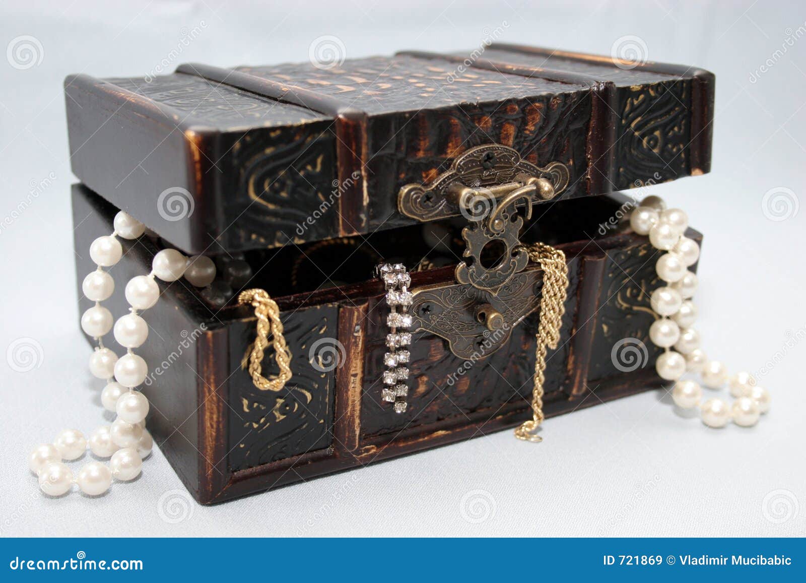 Jewel in box stock image. Image of silver, gifts, lady - 721869