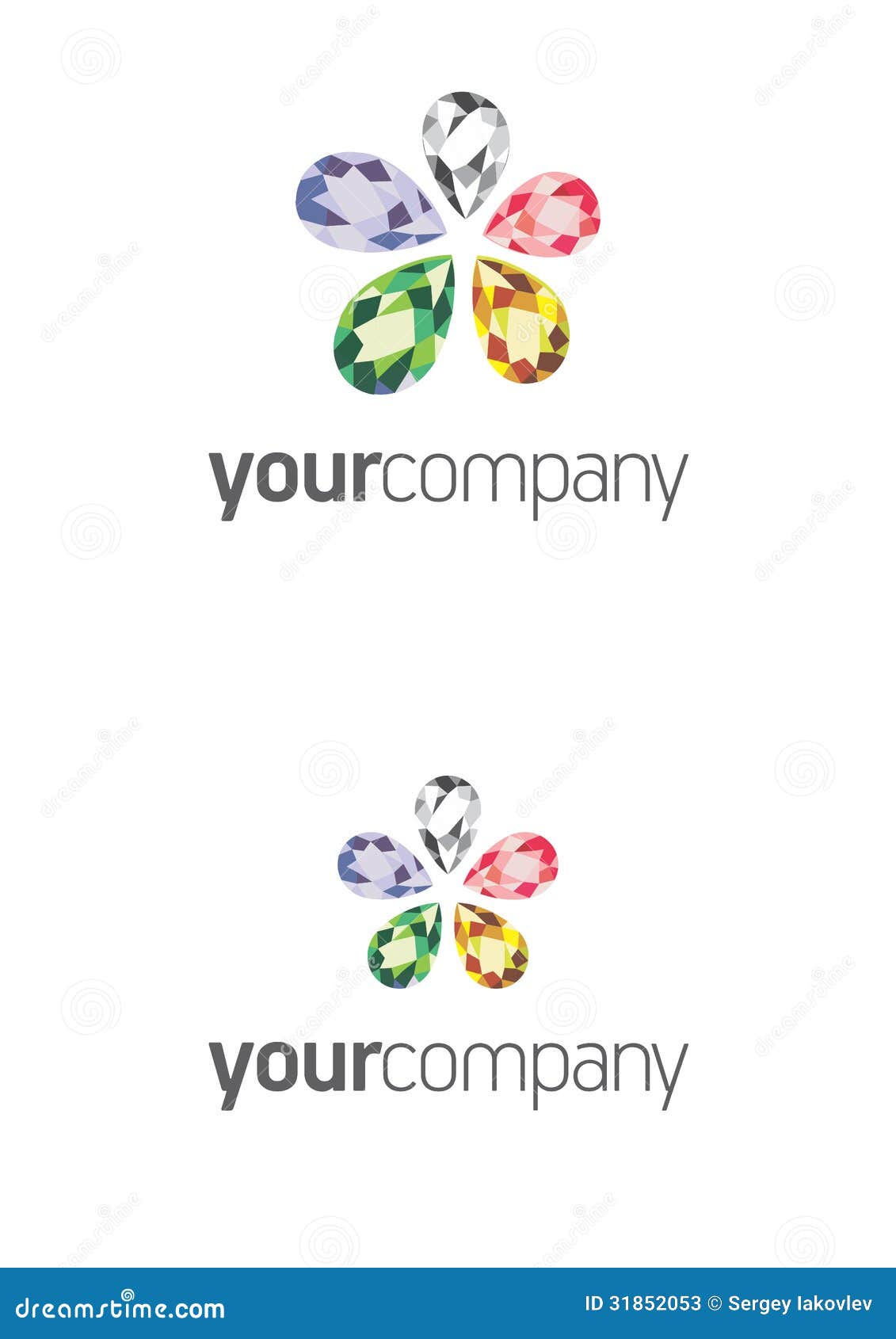 Jewel Flower Logo stock vector. Illustration of drop - 31852053