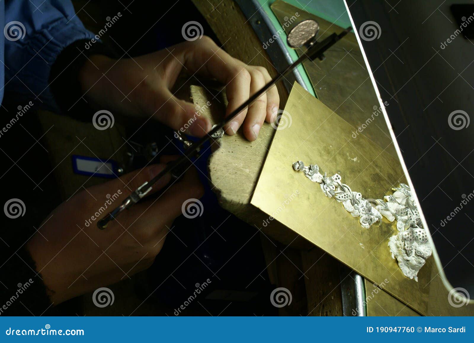 A Jewel maker at work stock photo. Image of making, incision - 190947760