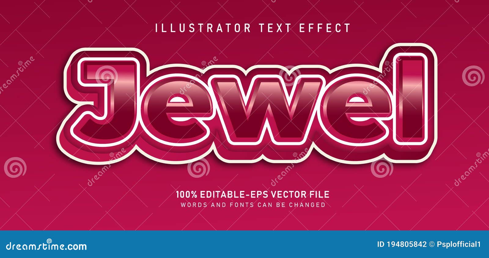 Jewel Text Effect Design Vector Stock Vector - Illustration of number ...