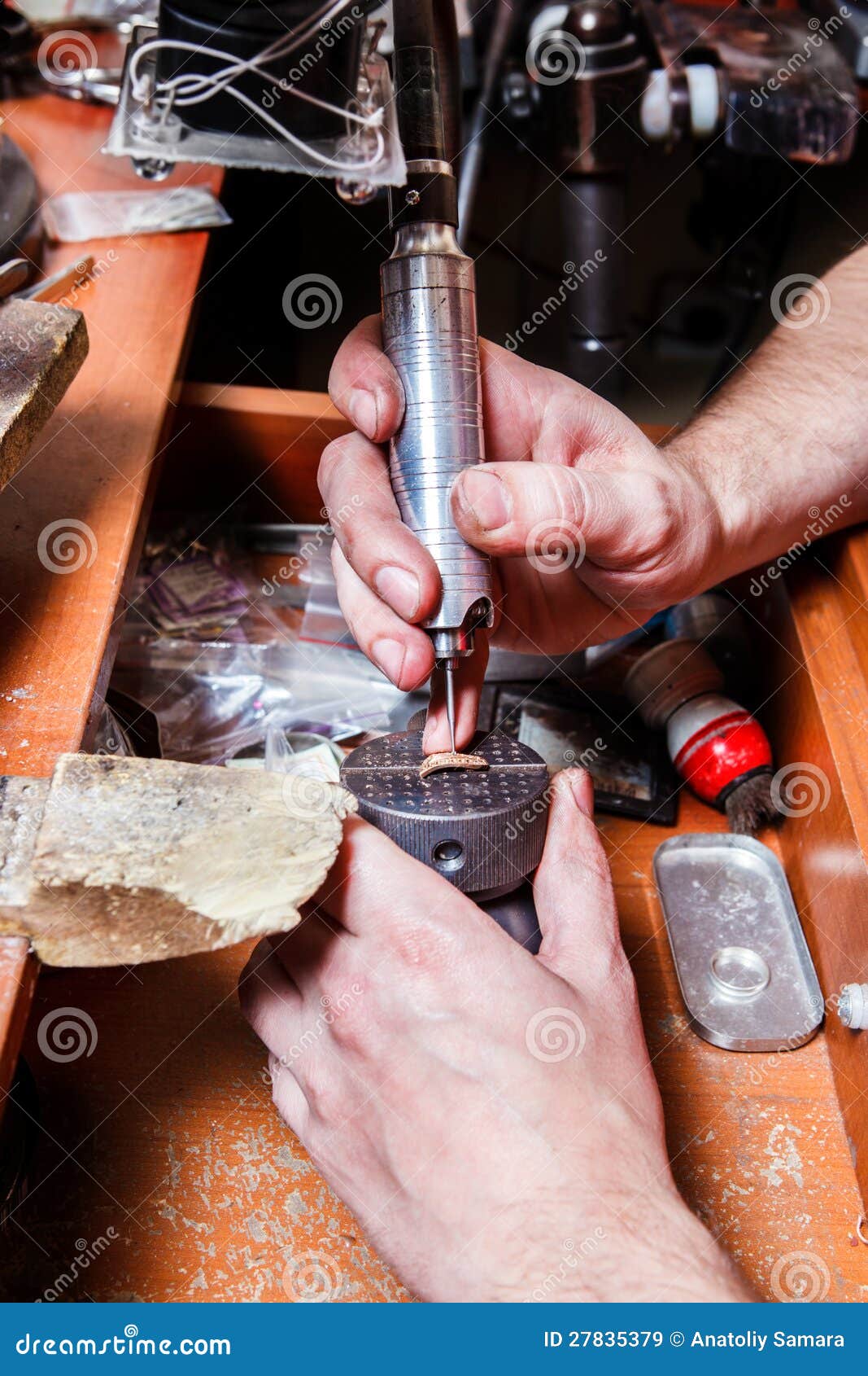 Jeweler working stock image. Image of process, stone - 27835379