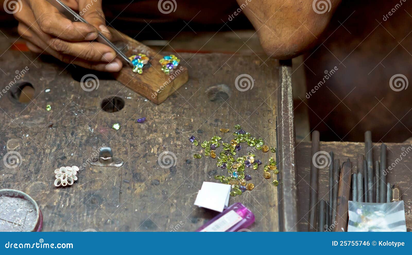 Jeweller Working with Earrings Stock Photo - Image of professional ...