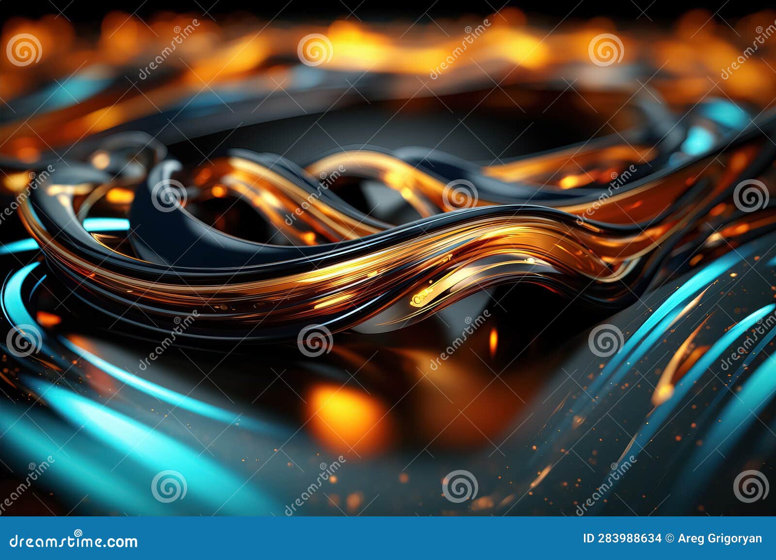 Jewellery Abstract Object Structure From Waves, Particles Fluids And ...