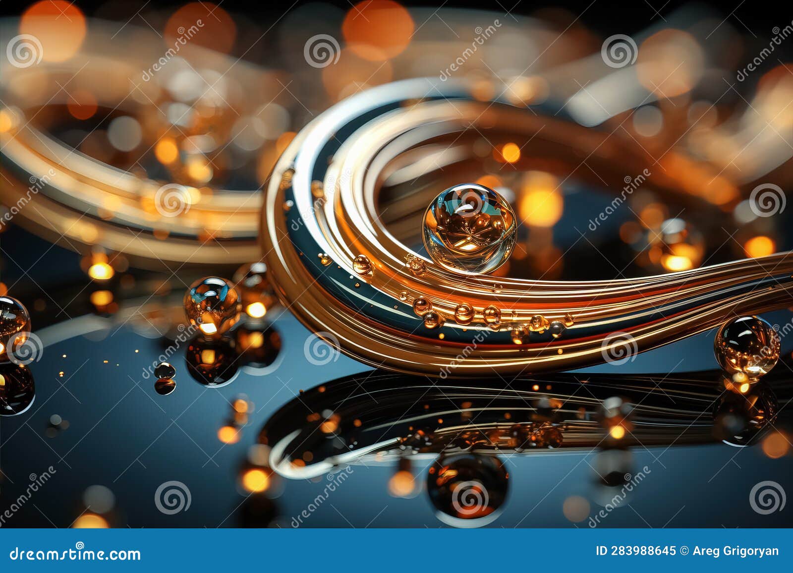 Jewellery Abstract Object Structure from Waves, Particles Fluids and ...