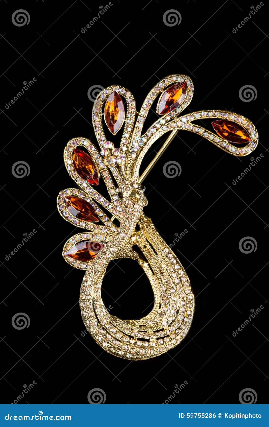 Jewellery brooch isolated stock photo. Image of decoration - 59755286