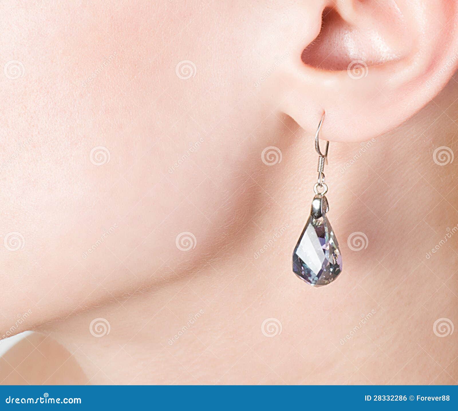 Jewellery Ear-ring in an Ear Stock Photo - Image of vogue, attractive ...