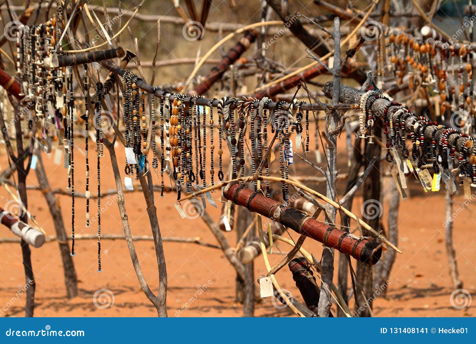 Jewellery and Handicrafts of the San in Namibia Stock Image - Image of ...