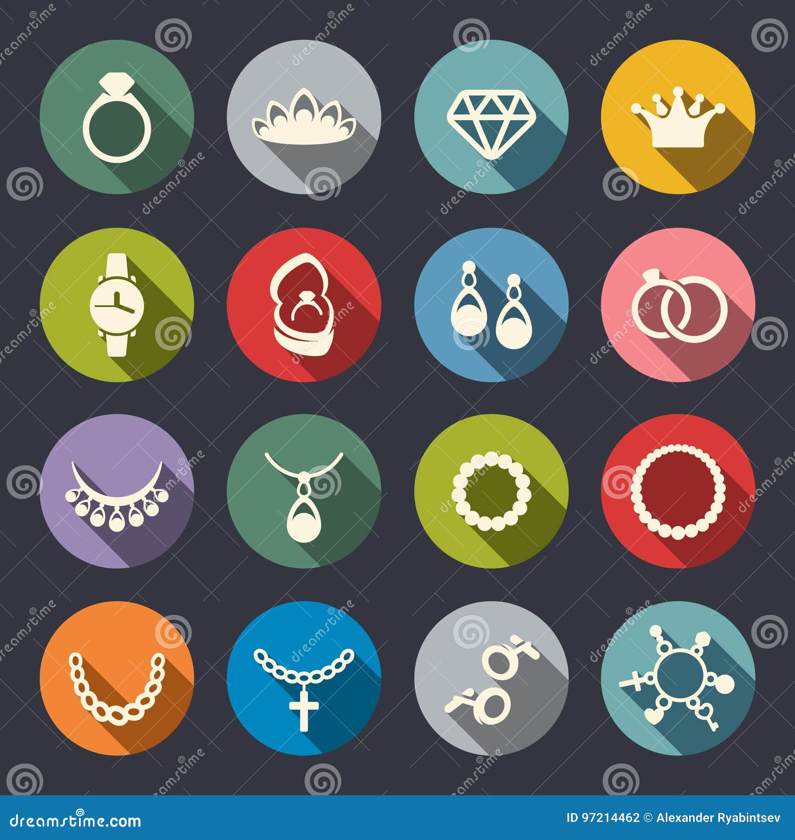 Jewellery icons stock vector. Illustration of jewellery - 97214462