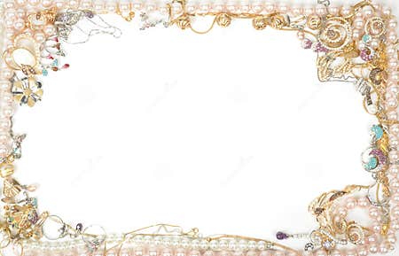 Jewelry border stock image. Image of necklace, engagement - 16612819