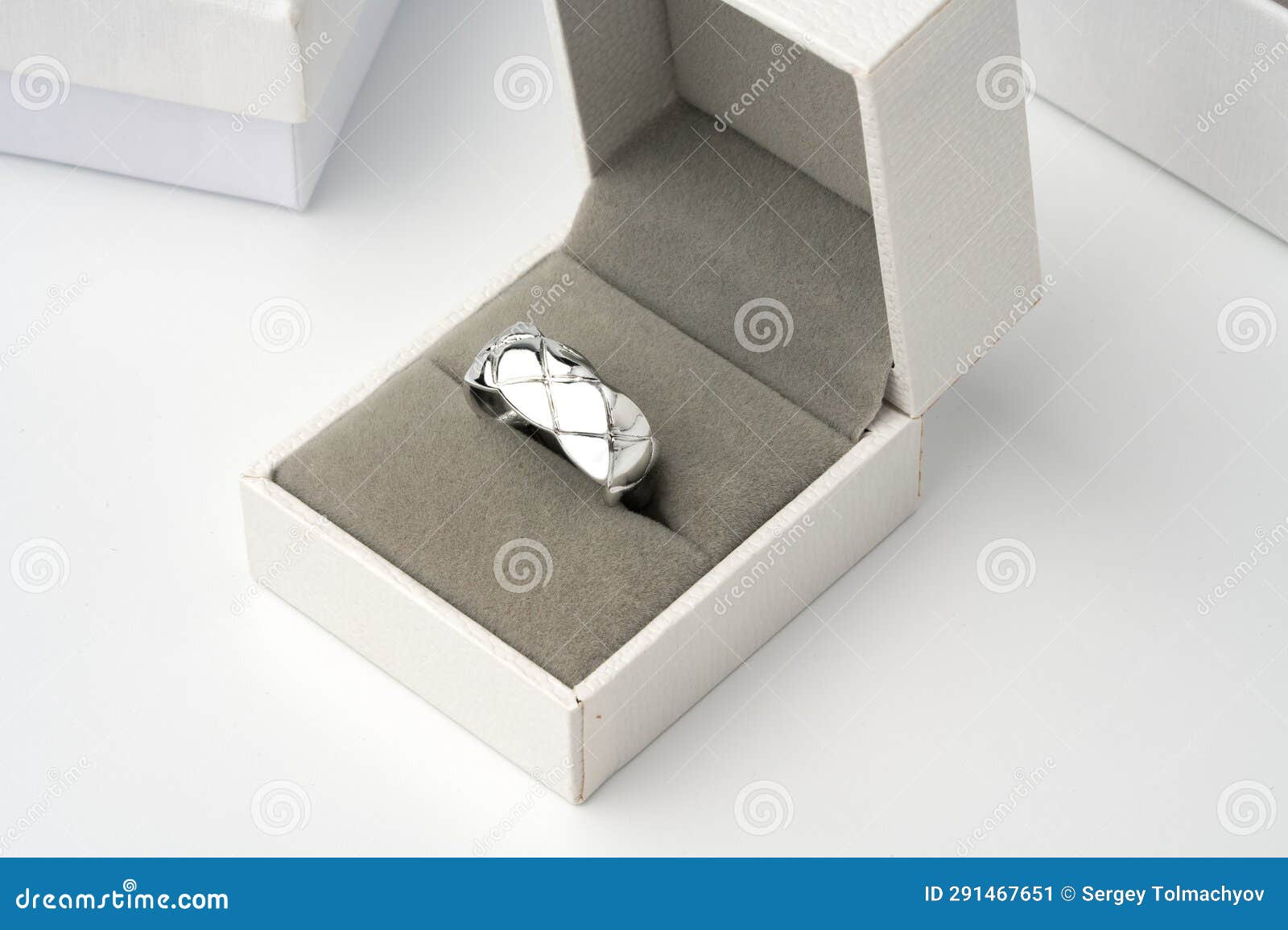 Jewelry Box on White Background Studio Shot Stock Image - Image of ...
