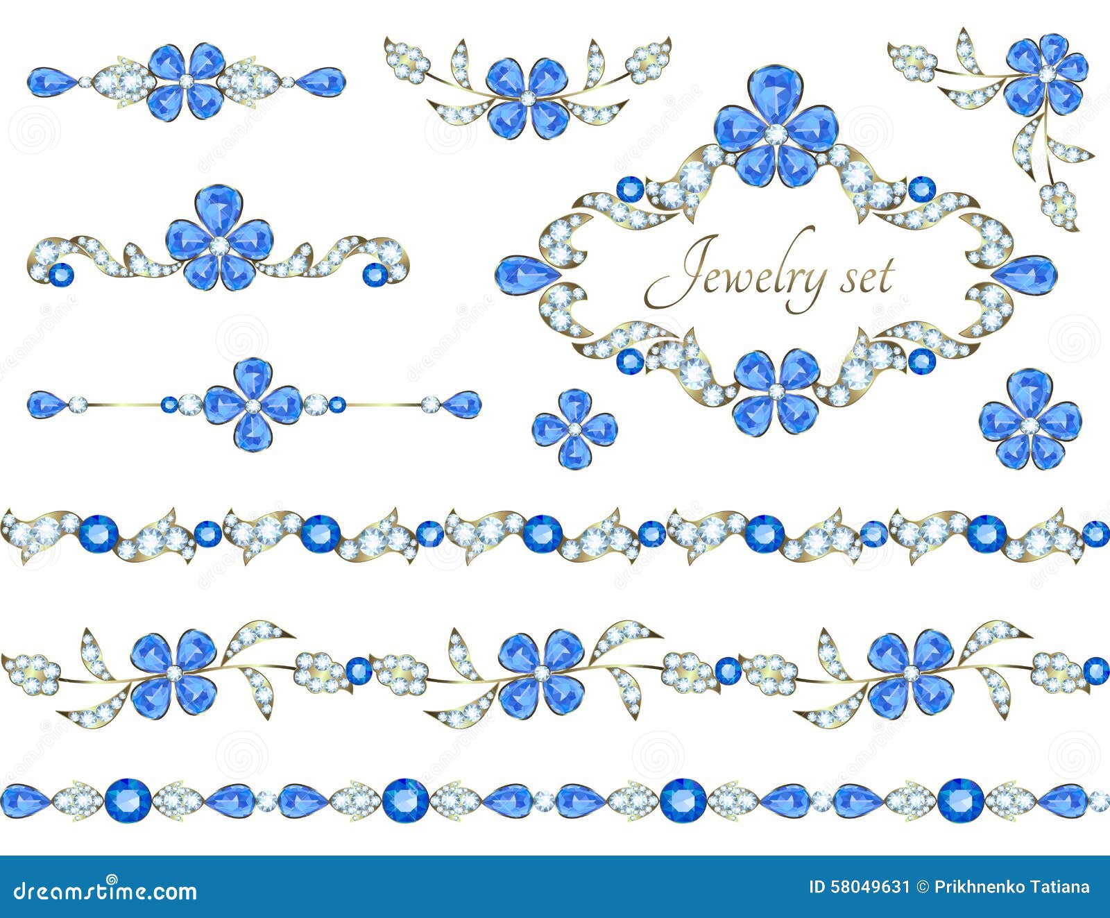 Jewelry Decoration Elements Stock Vector - Illustration of jewellery ...