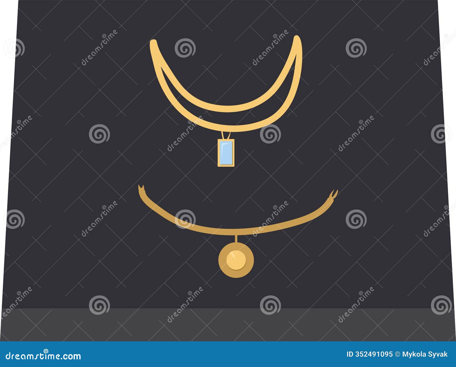 Jewelry Display Case stock illustration. Illustration of glass - 352491095