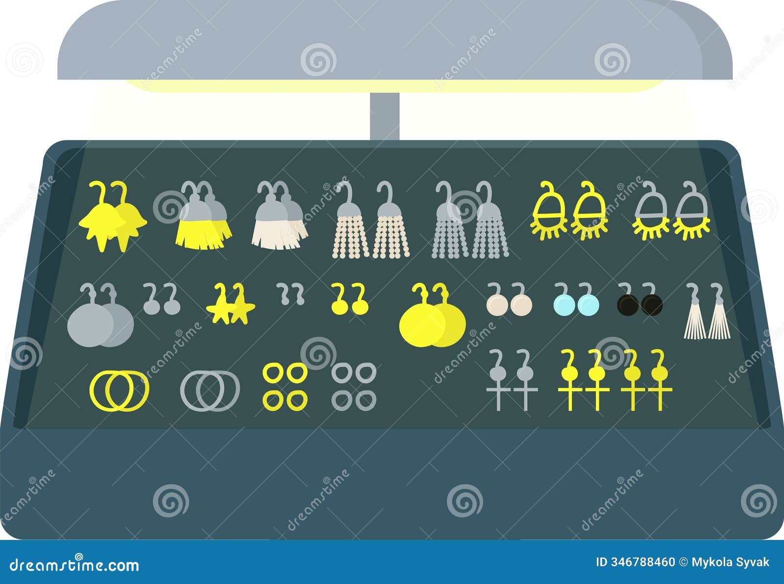 Jewelry Display Case stock illustration. Illustration of jewelry ...