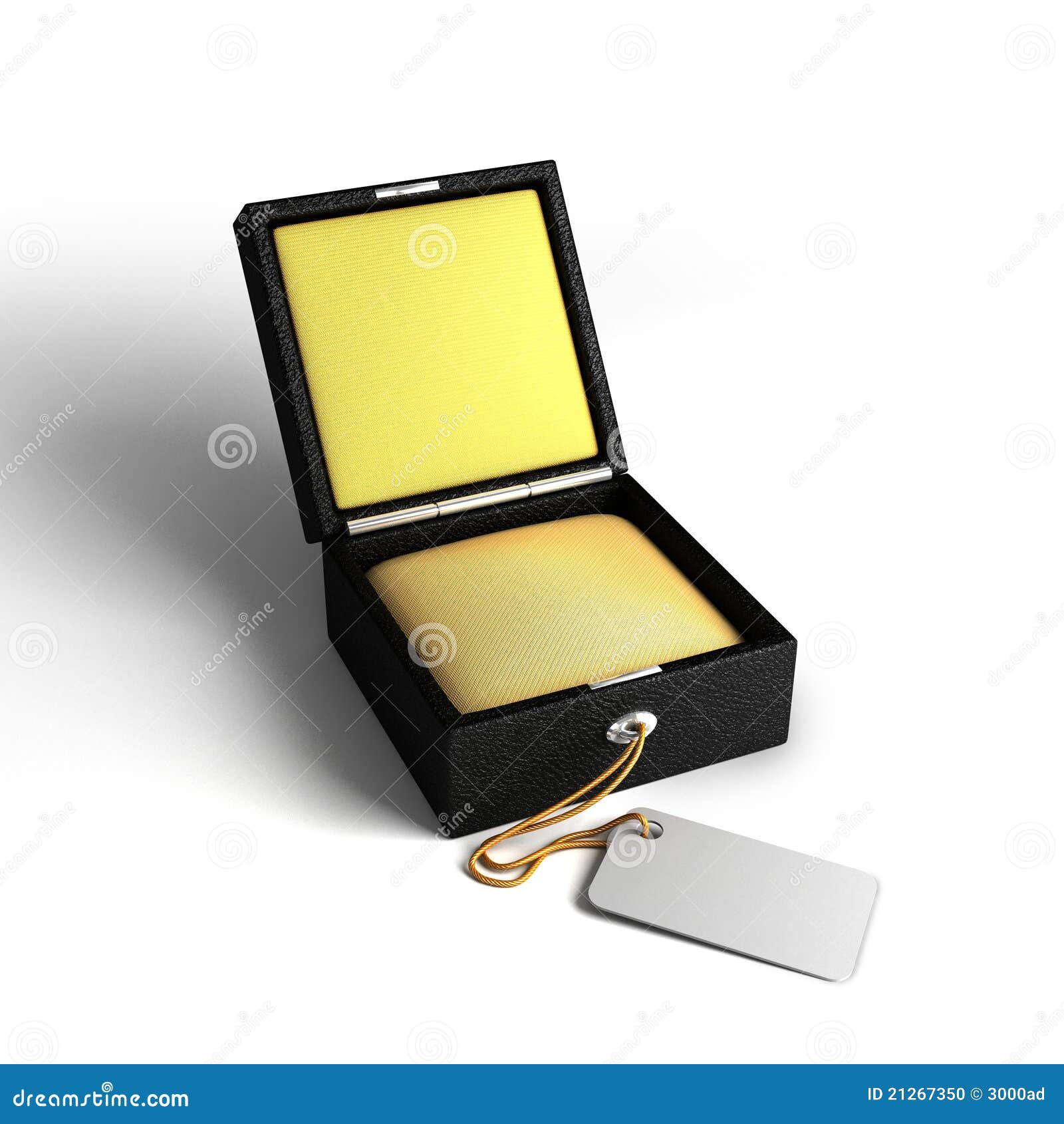 Jewelry gift box with tag stock illustration. Illustration of give ...