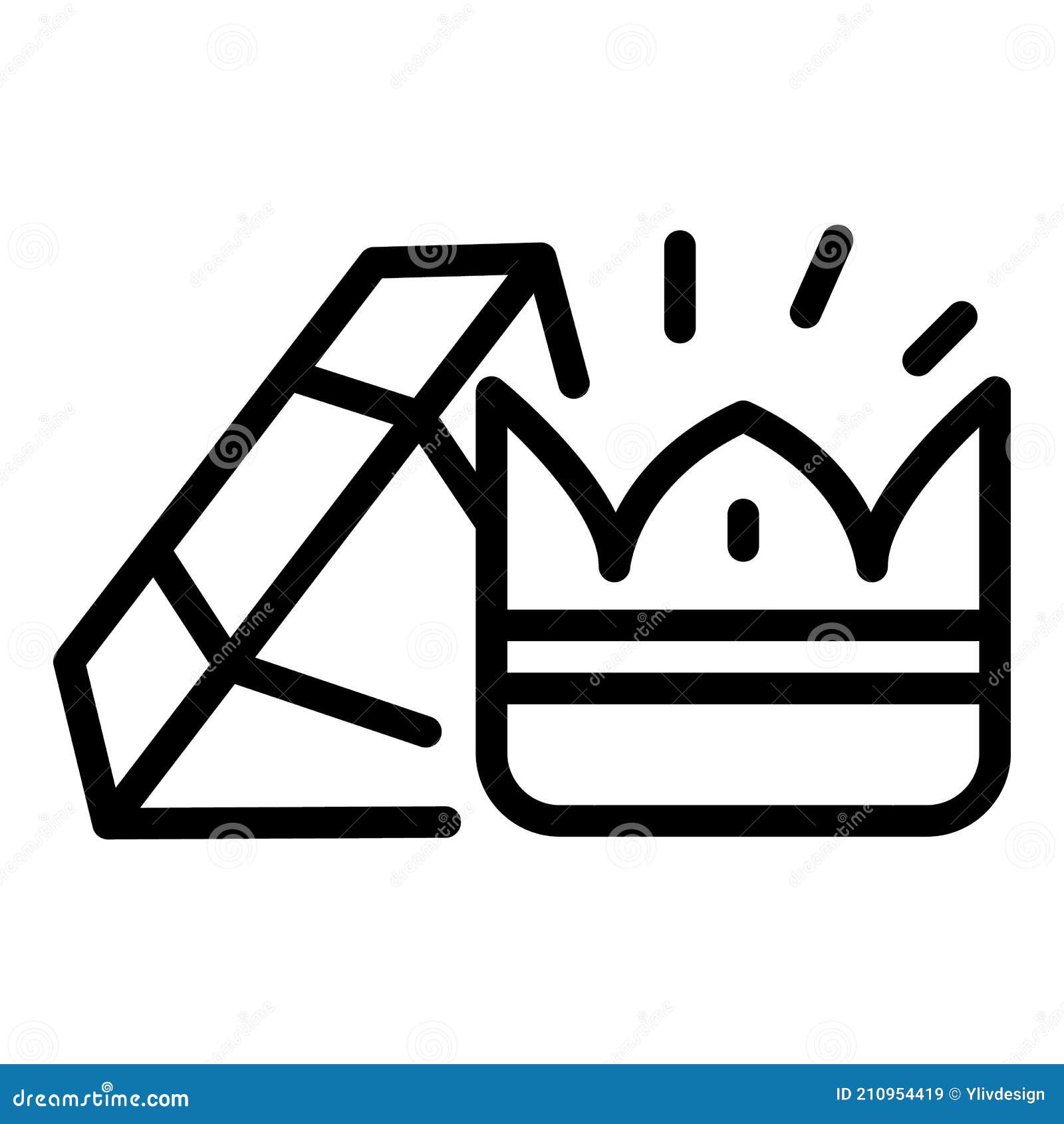 Jewelry Icon, Outline Style Stock Vector - Illustration of diamond ...