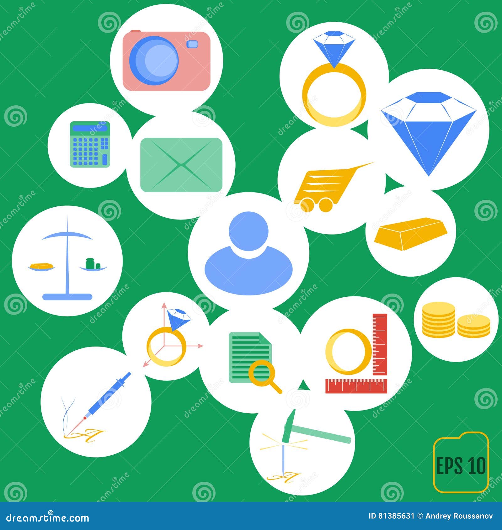 Jewelry Infographic. Vector Illustration Stock Vector - Illustration of ...