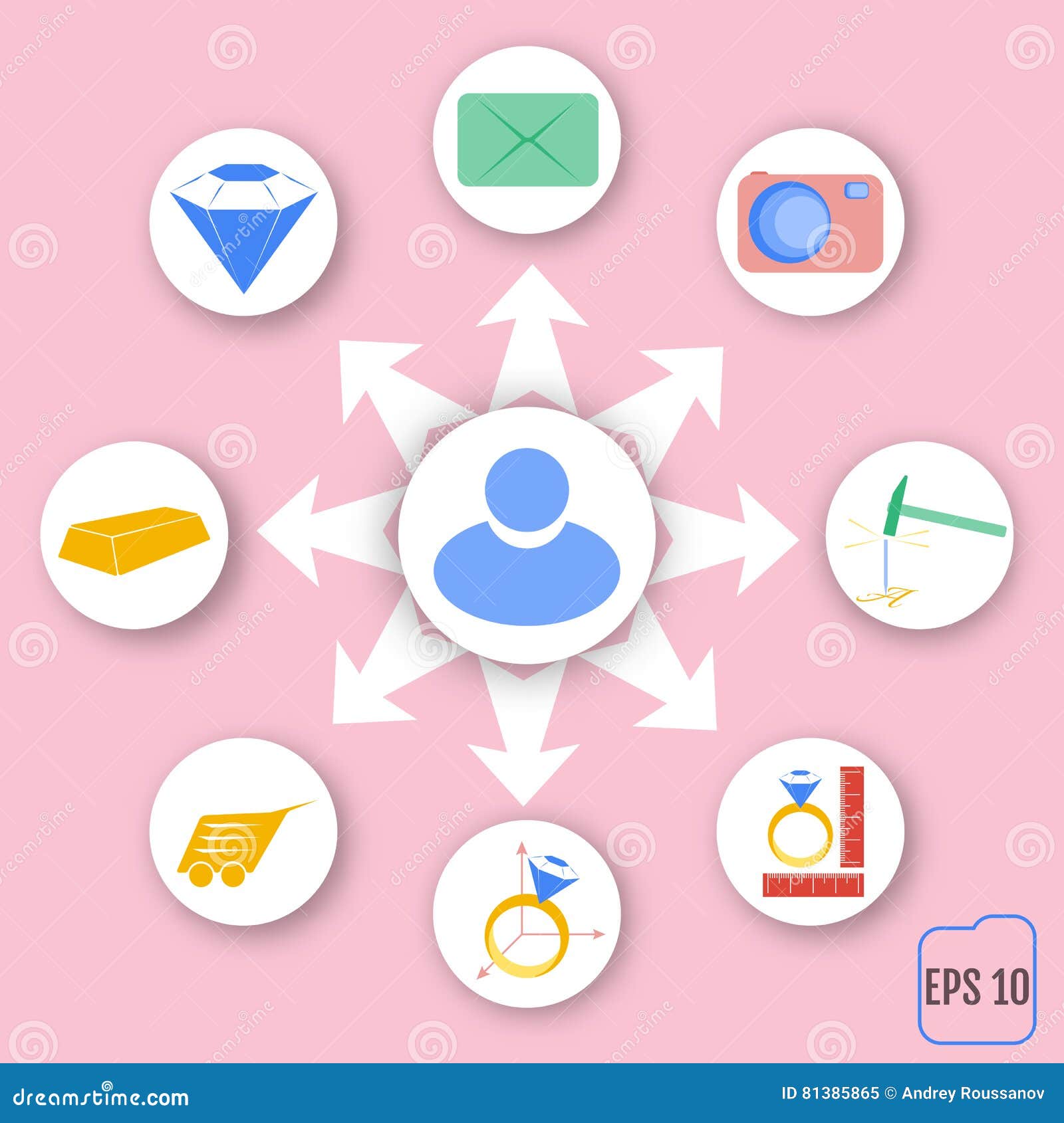 Jewelry Infographic. Vector Illustration Stock Vector - Illustration of ...