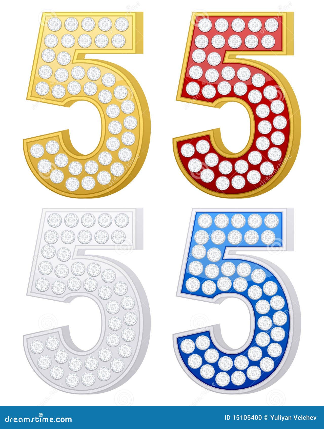 Number Five Letter S Cute Face Logo Vector | CartoonDealer.com #146298707