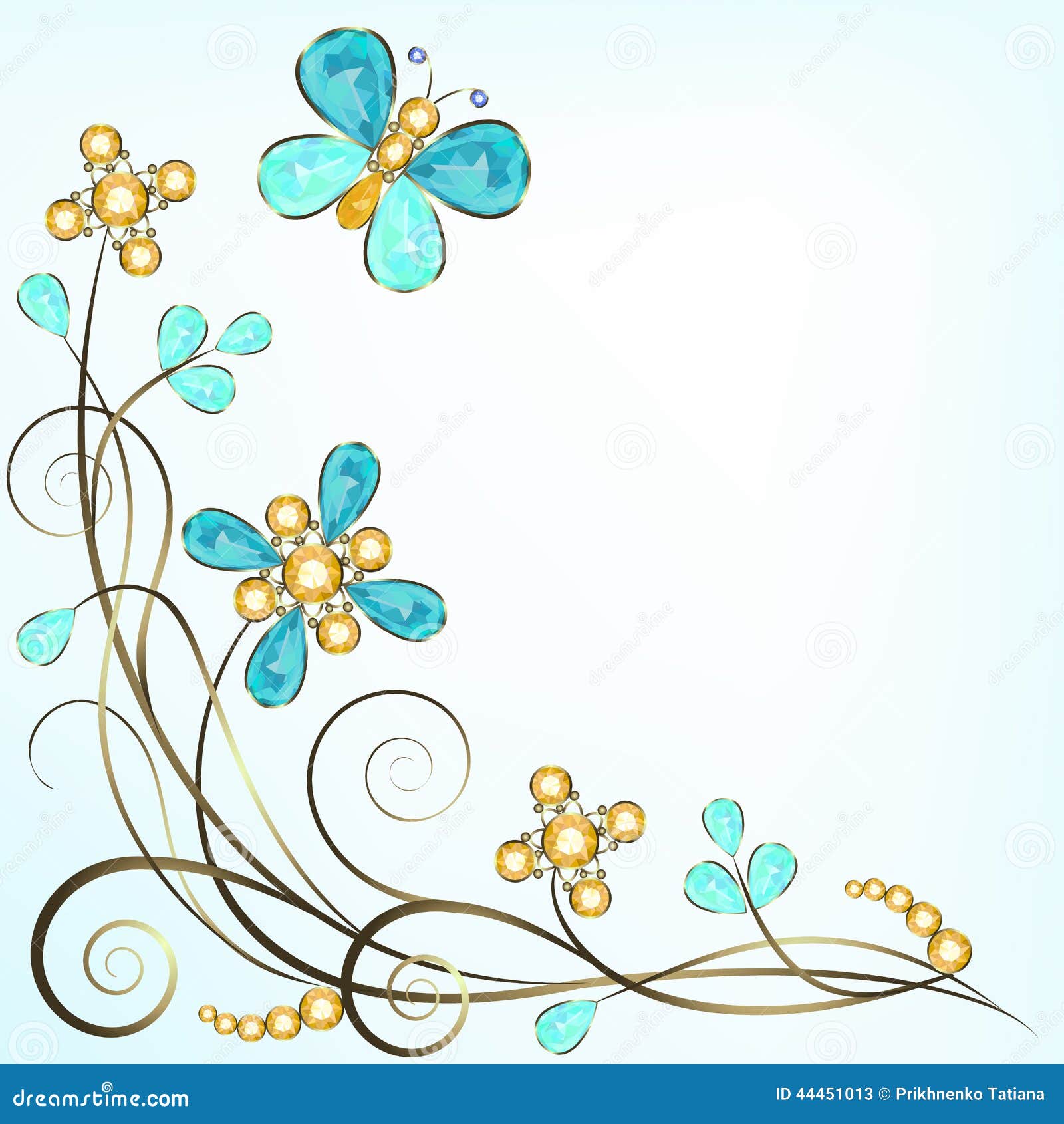 Jewelry pattern border stock vector. Illustration of gemstone - 44451013