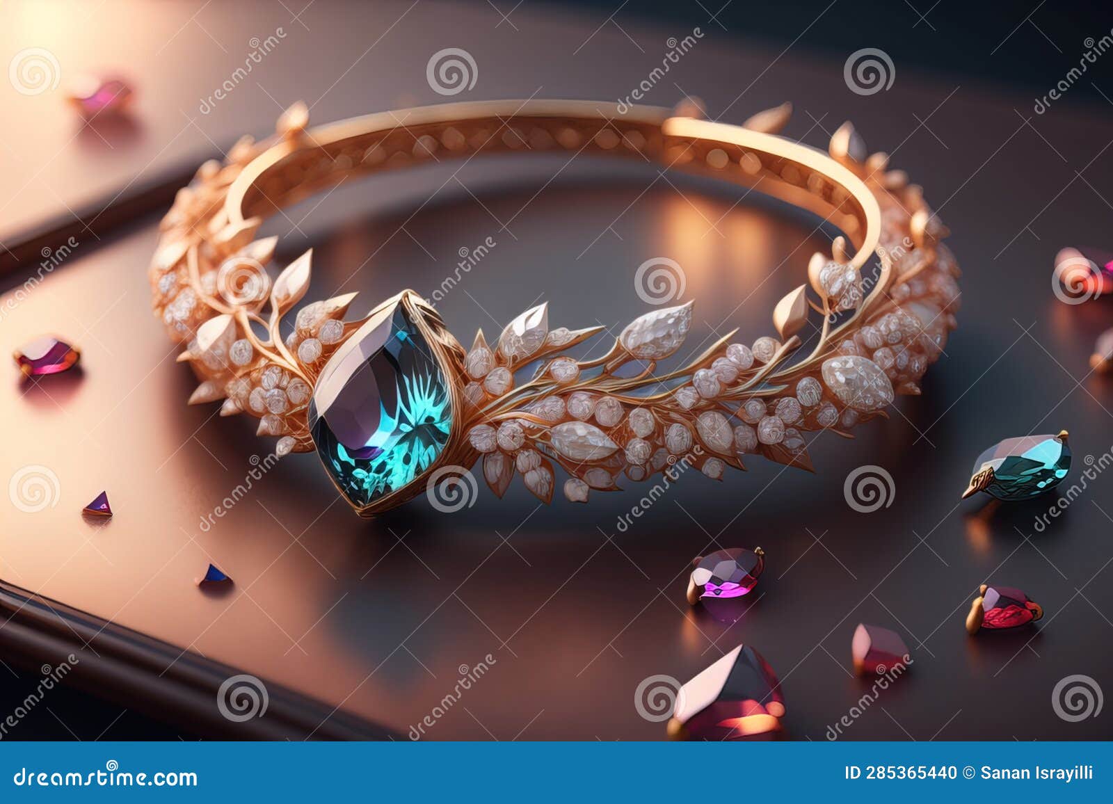 Jewelry Ring with Precious Stones. Jewelry Background Stock Photo ...