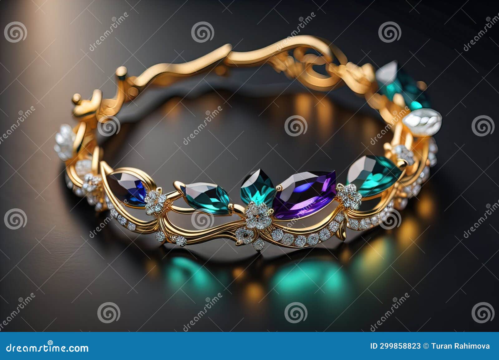 Jewelry Ring with Precious Stones. Jewelry Background Stock Image ...
