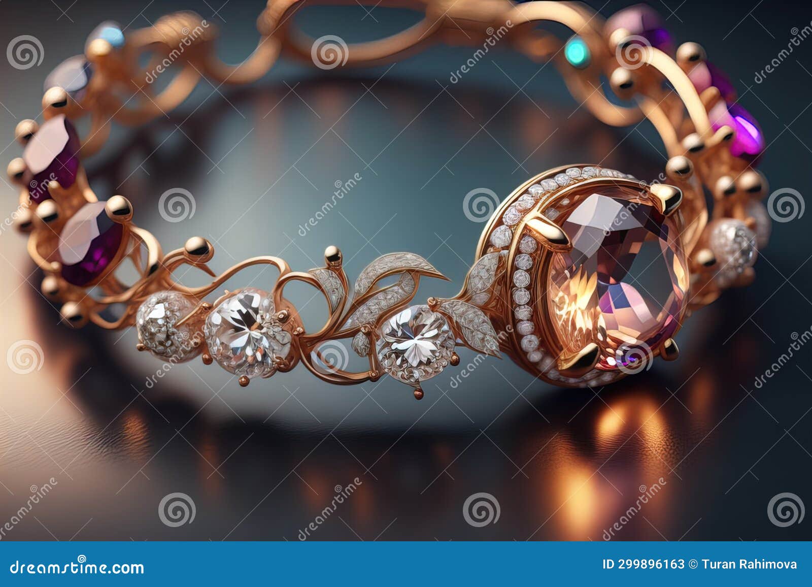 Jewelry Ring with Precious Stones. Jewelry Background Stock Image ...