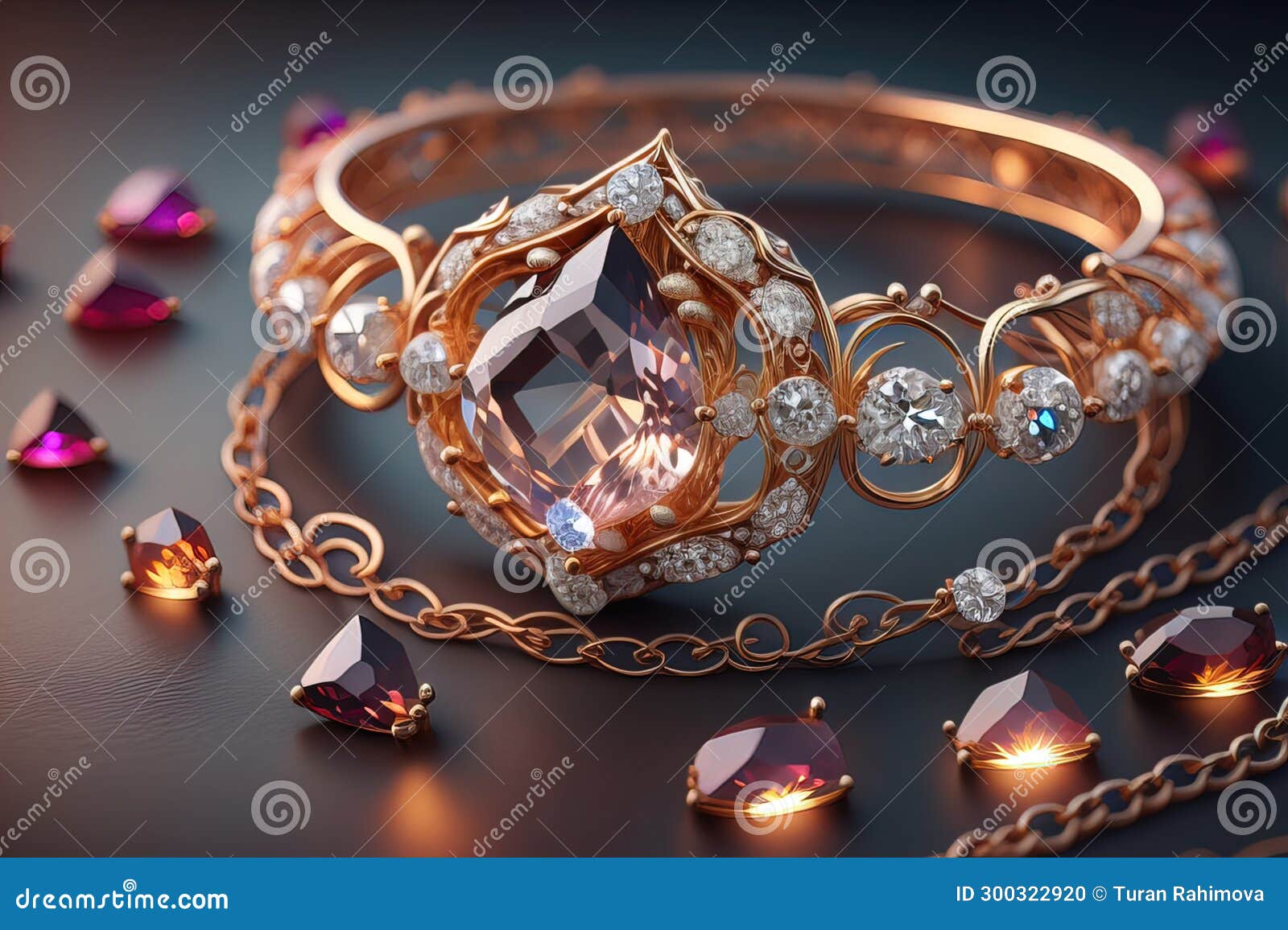 Jewelry Ring with Precious Stones. Jewelry Background Stock Photo ...