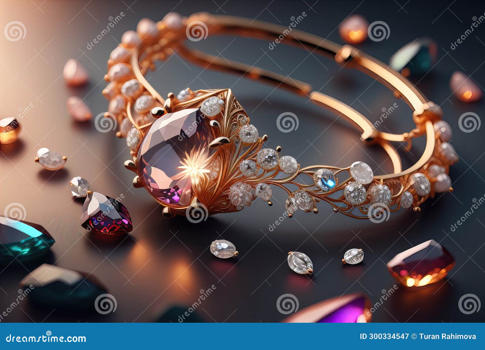 Jewelry Ring with Precious Stones. Jewelry Background Stock Image ...