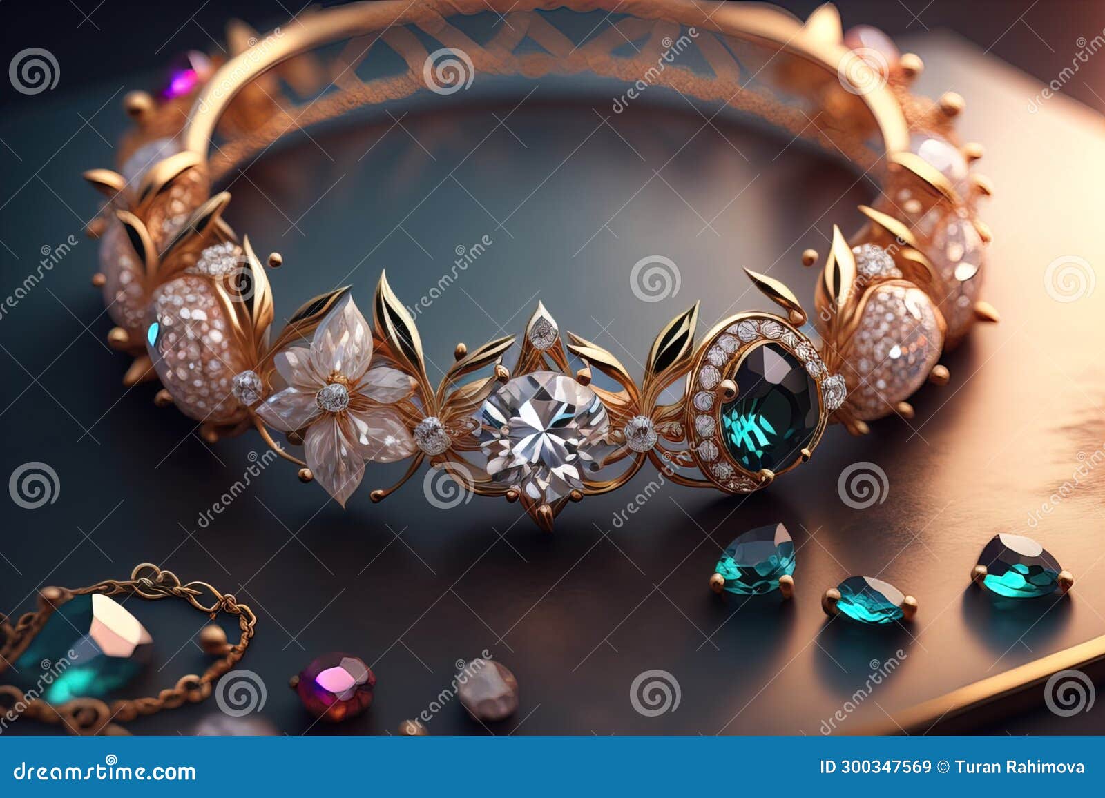 Jewelry Ring with Precious Stones. Jewelry Background Stock Image ...