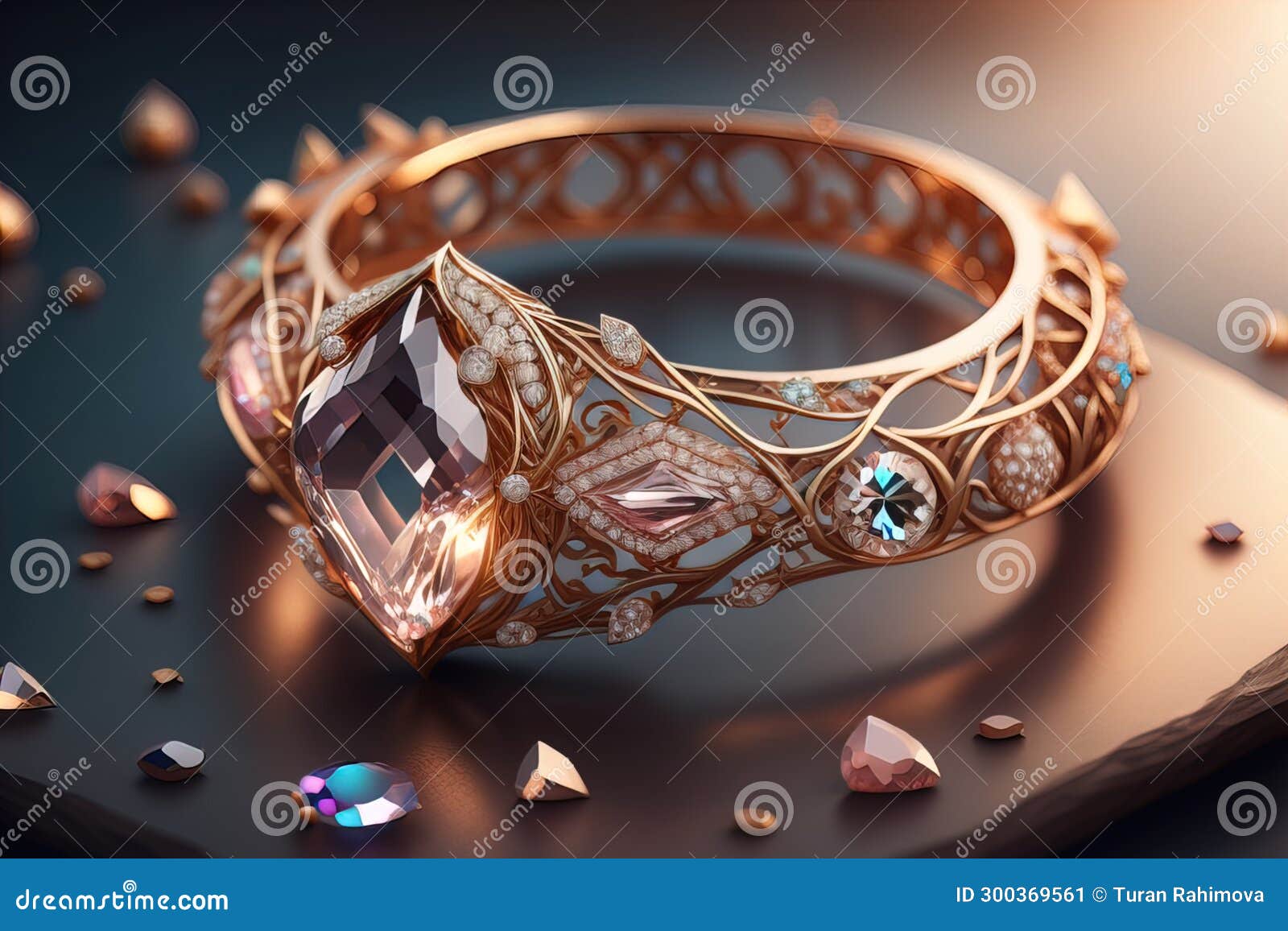 Jewelry Ring with Precious Stones. Jewelry Background Stock Image ...