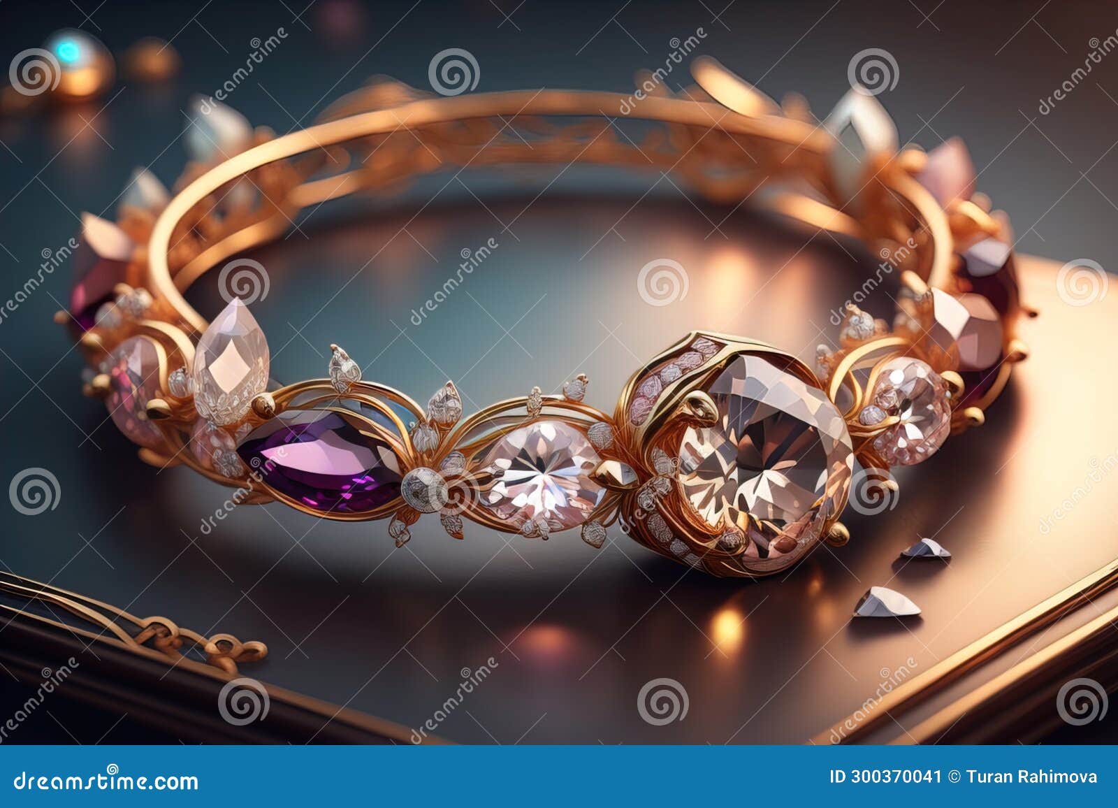 Jewelry Ring with Precious Stones. Jewelry Background Stock Image ...