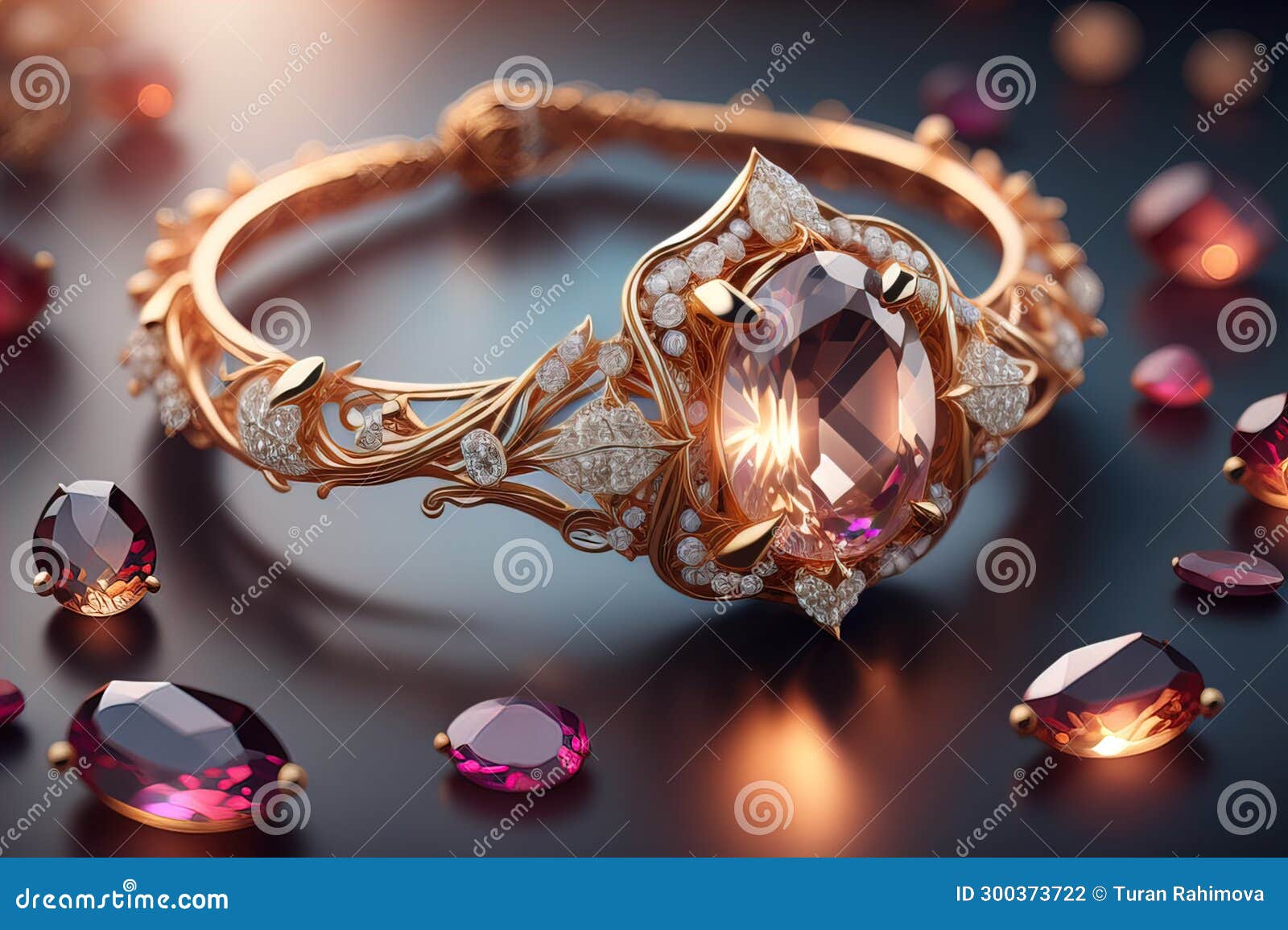 Jewelry Ring with Precious Stones. Jewelry Background Stock Photo ...