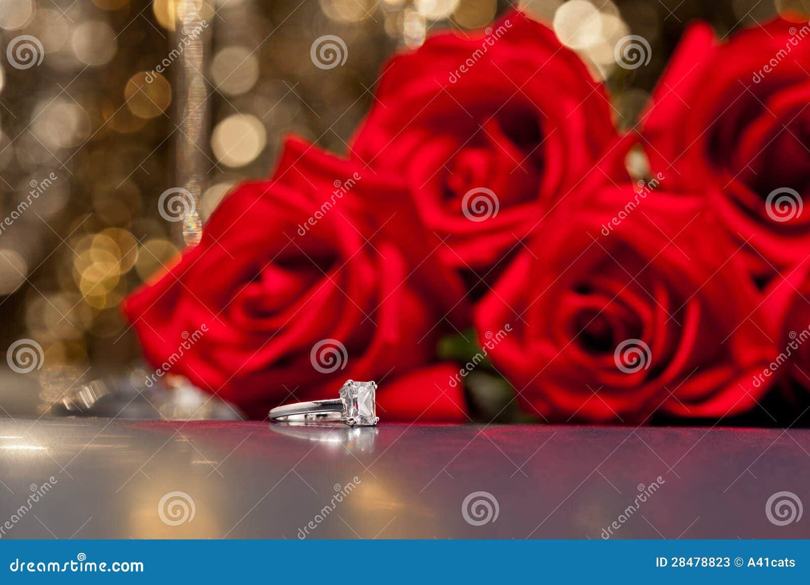 Jewelry ring and roses stock image. Image of beautiful - 28478823