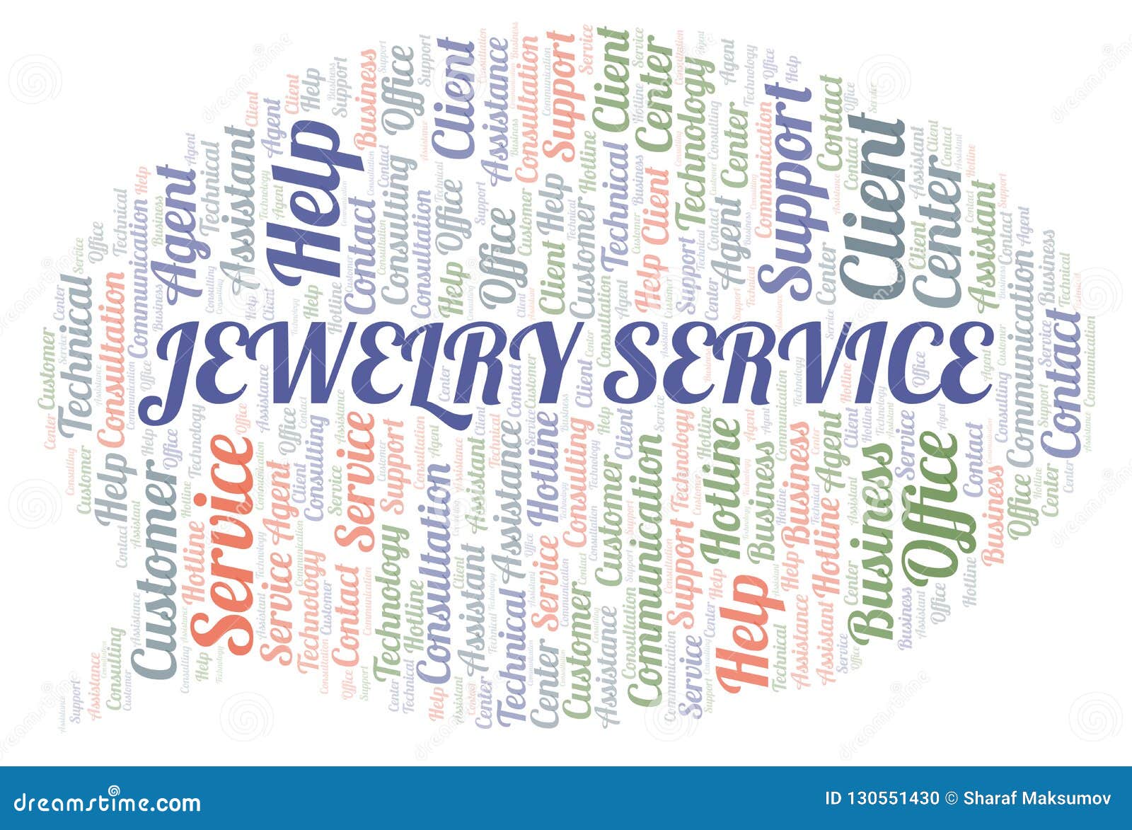 Jewelry Service Word Cloud. Stock Illustration - Illustration of card ...