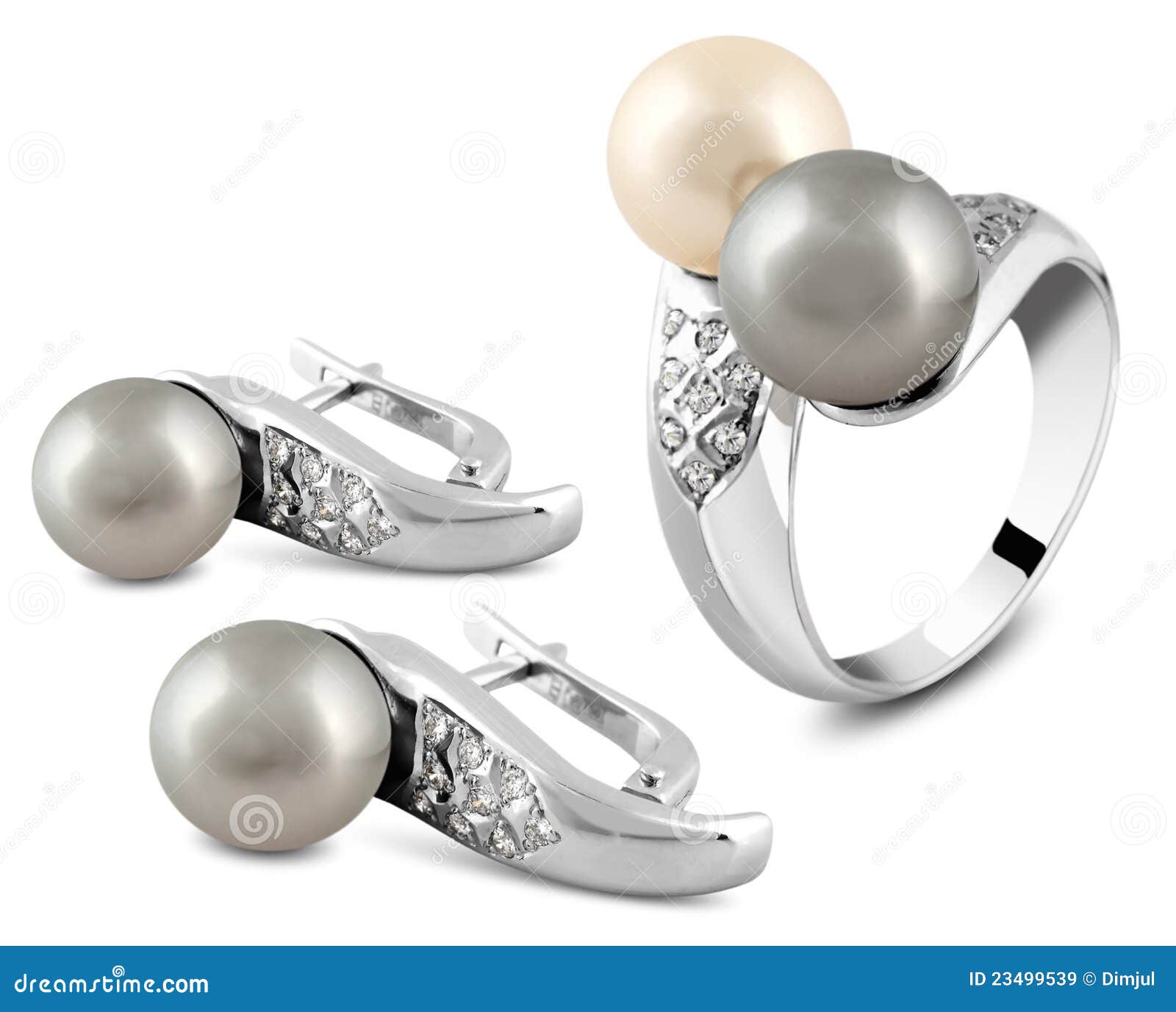 Jewelry set on white stock image. Image of wealth, white - 23499539