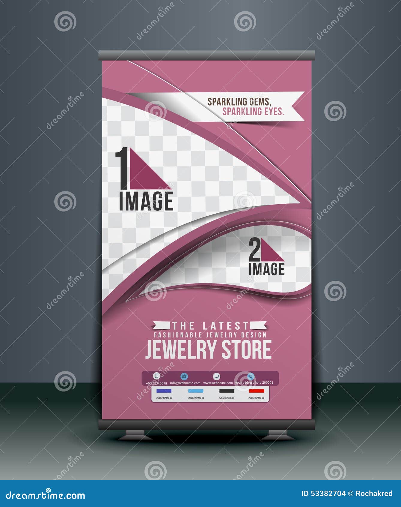 Jewelry Store Roll Up Banner Stock Illustration - Illustration of shop ...