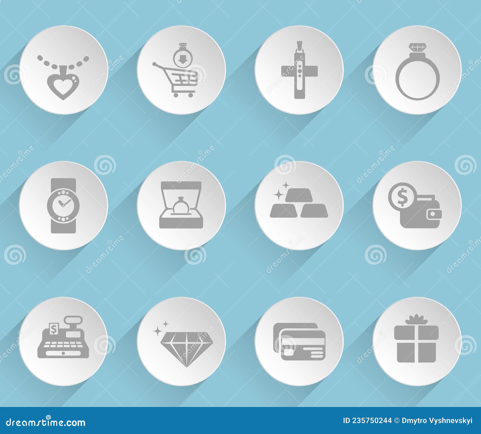 Jewelry store web icons stock vector. Illustration of ingots - 235750244