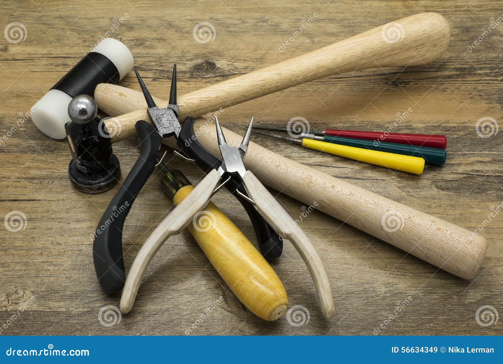 Jewelry tools stock image. Image of black, hammer, yellow - 56634349