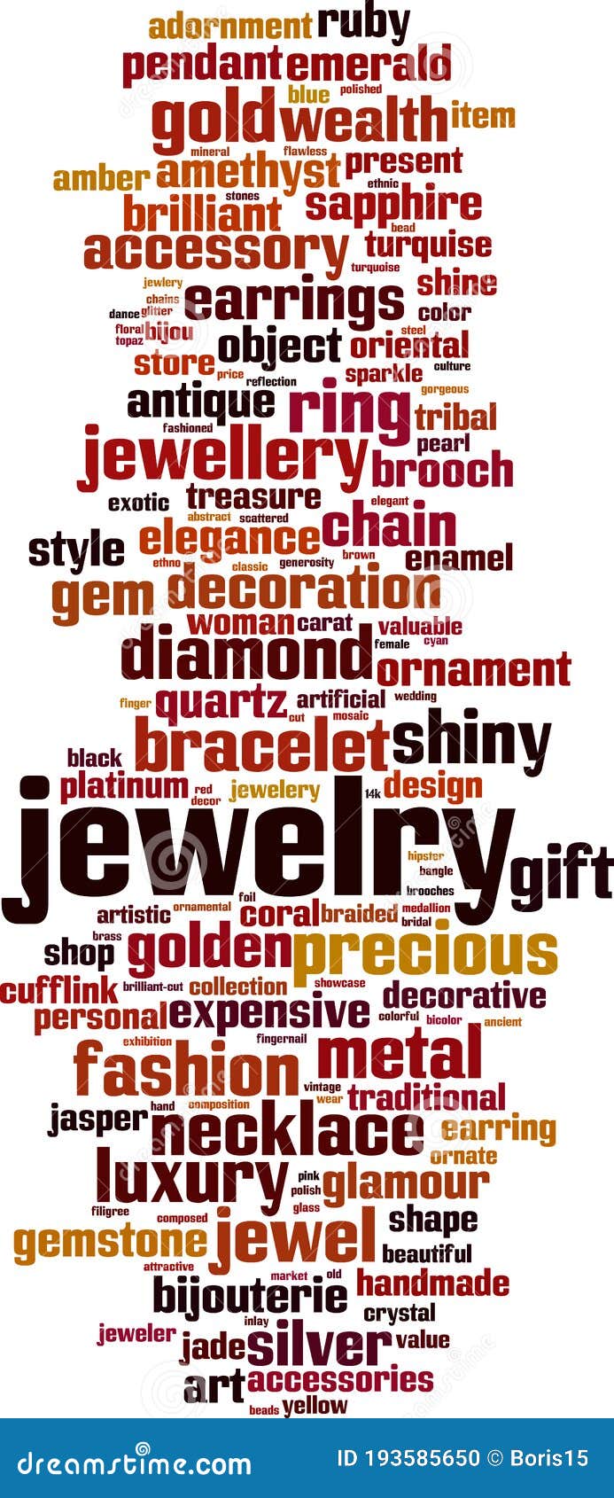 Jewelry word cloud stock vector. Illustration of cufflink - 193585650