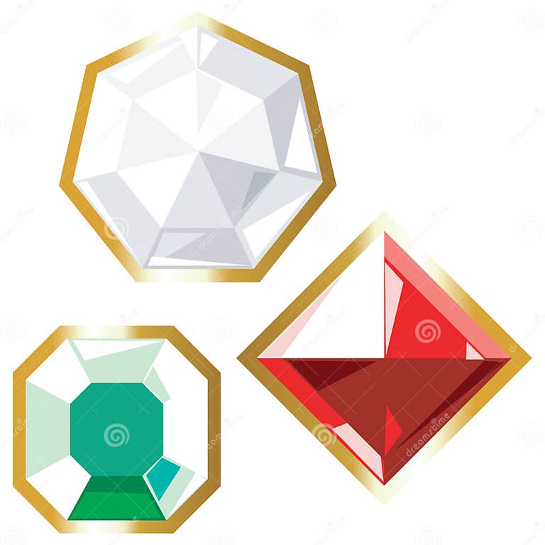 Jewels icons stock vector. Illustration of buttons, precious - 7598143