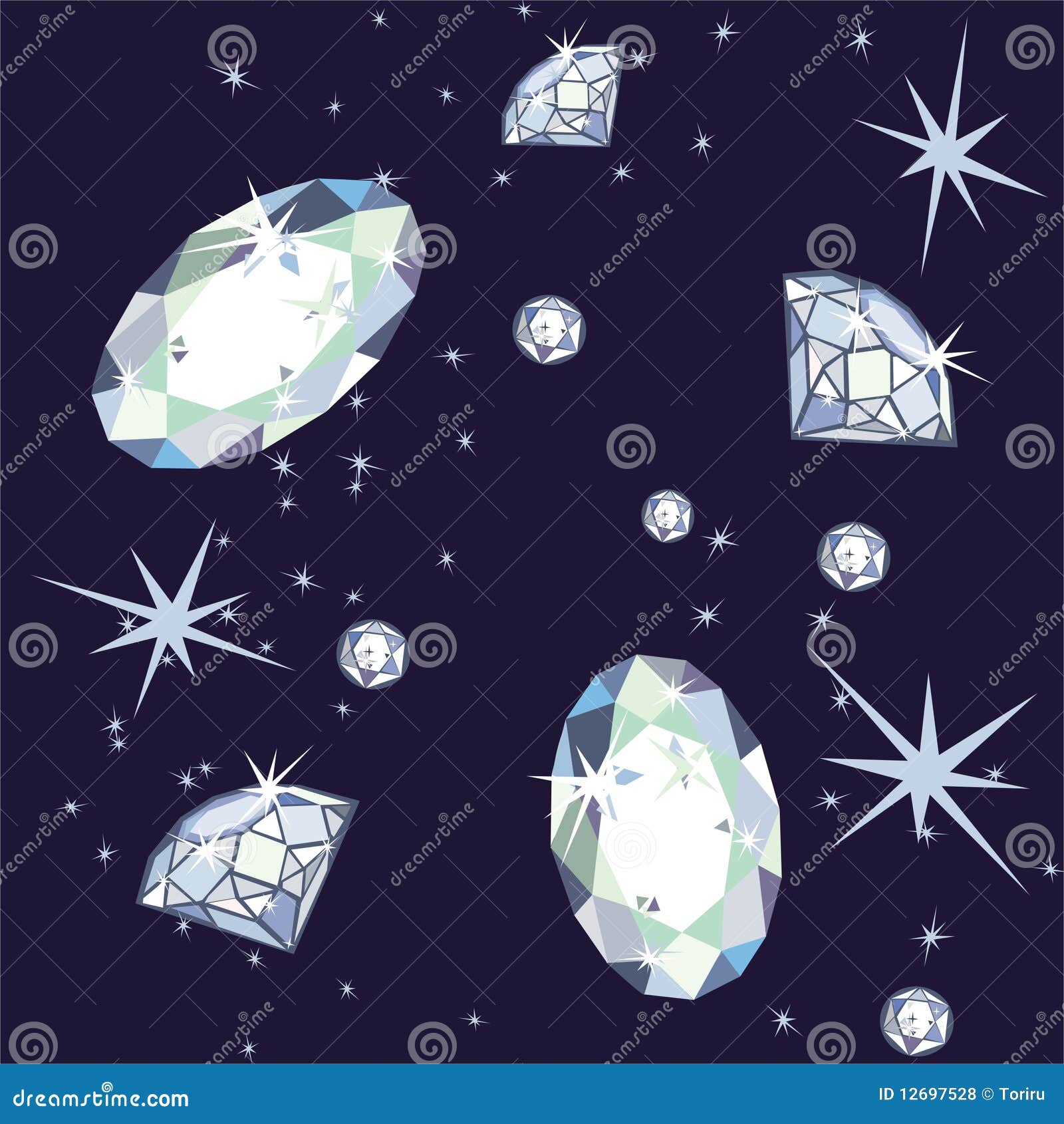 Jewels seamless pattern stock vector. Illustration of jewel - 12697528